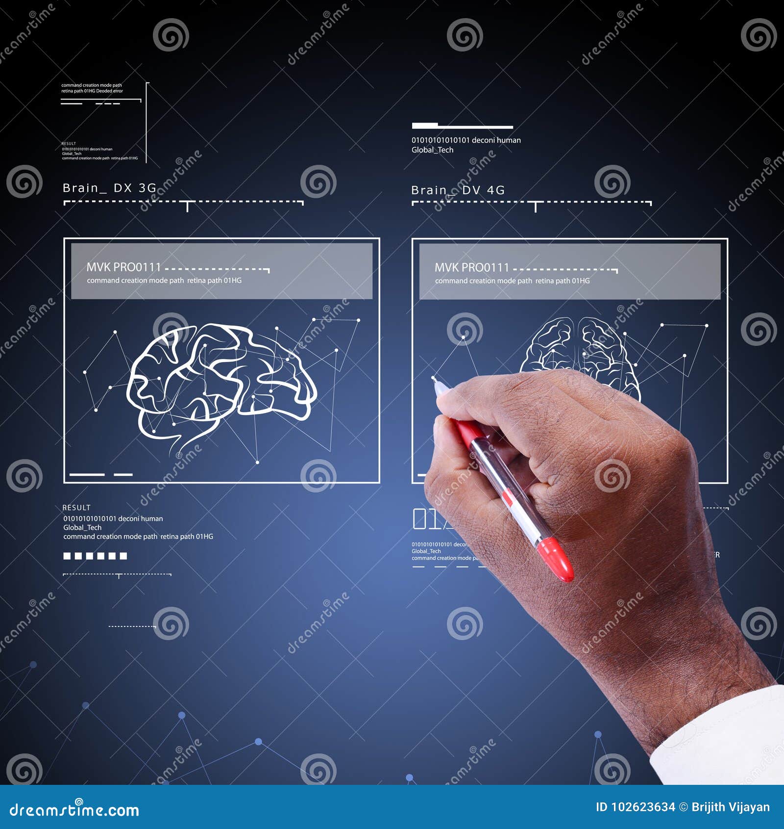 Human Brain Development Concept Stock Illustration - Illustration of ...