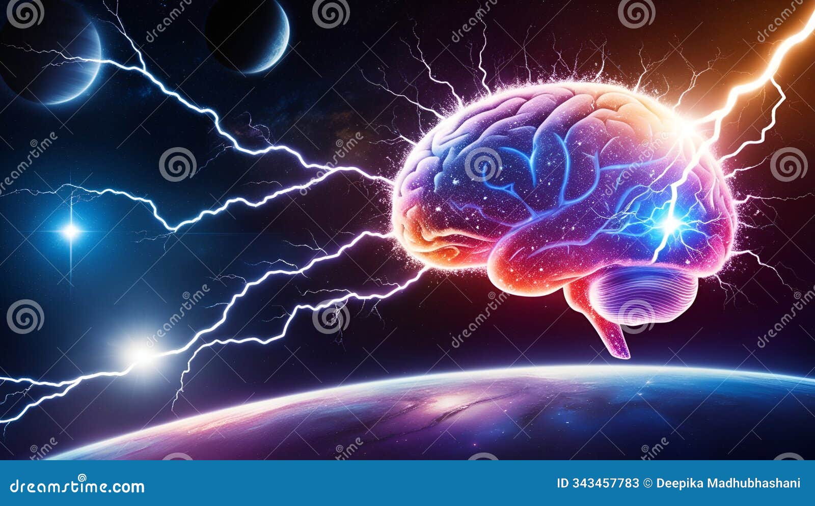 Human Brain, Digital Glowing Brain, Artificial Intelligence Mind ...