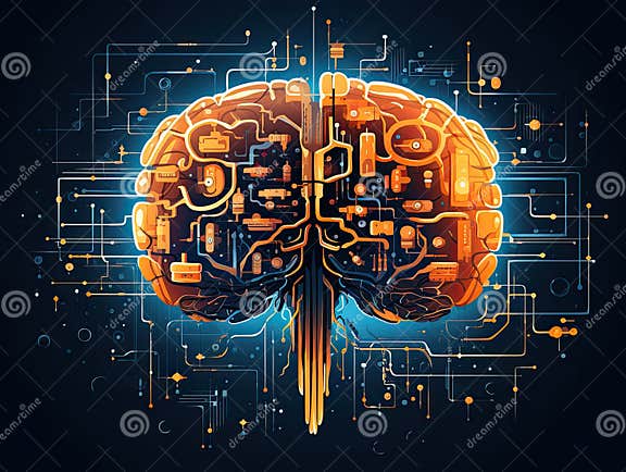 The Human Brain with an Electronic Circuiting Pattern and Many ...