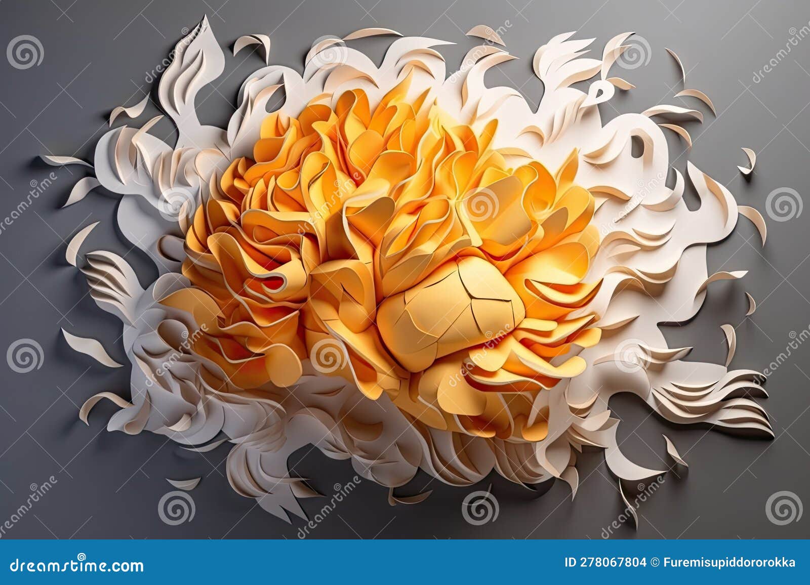 Human Brain Explodes with Ideas Concept Think Differently Creative ...