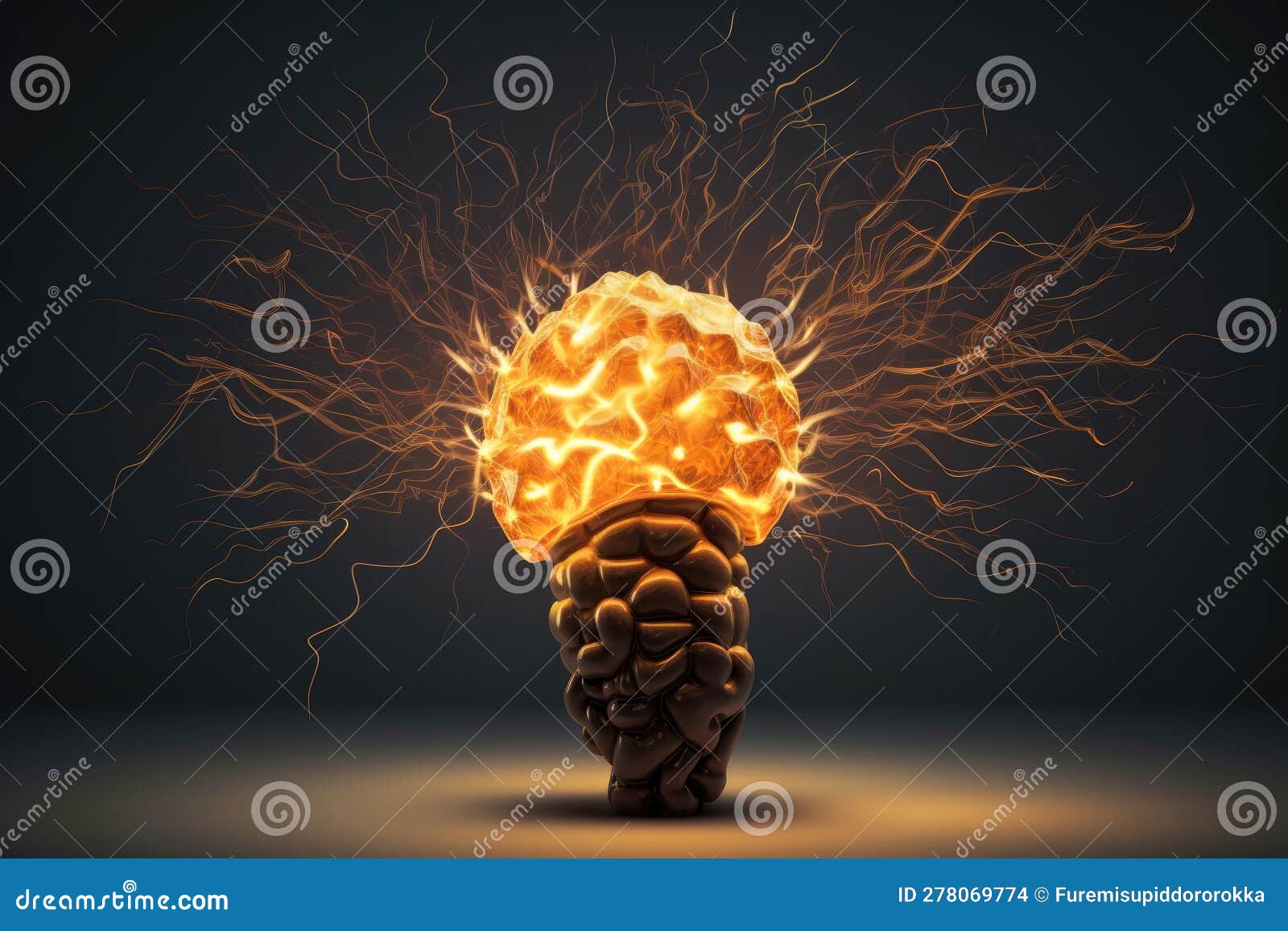 Human Brain Explodes with Ideas Concept Think Differently Creative ...