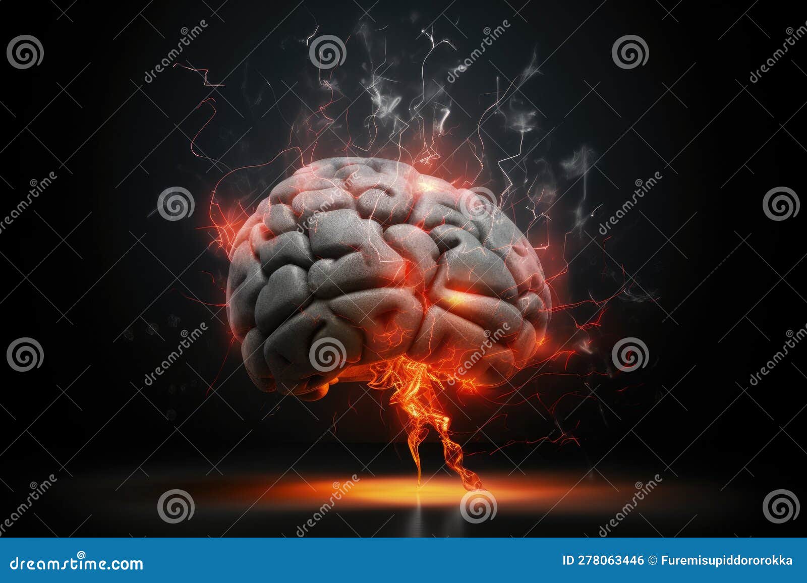 Human Brain Explodes with Ideas Concept Think Differently Creative ...