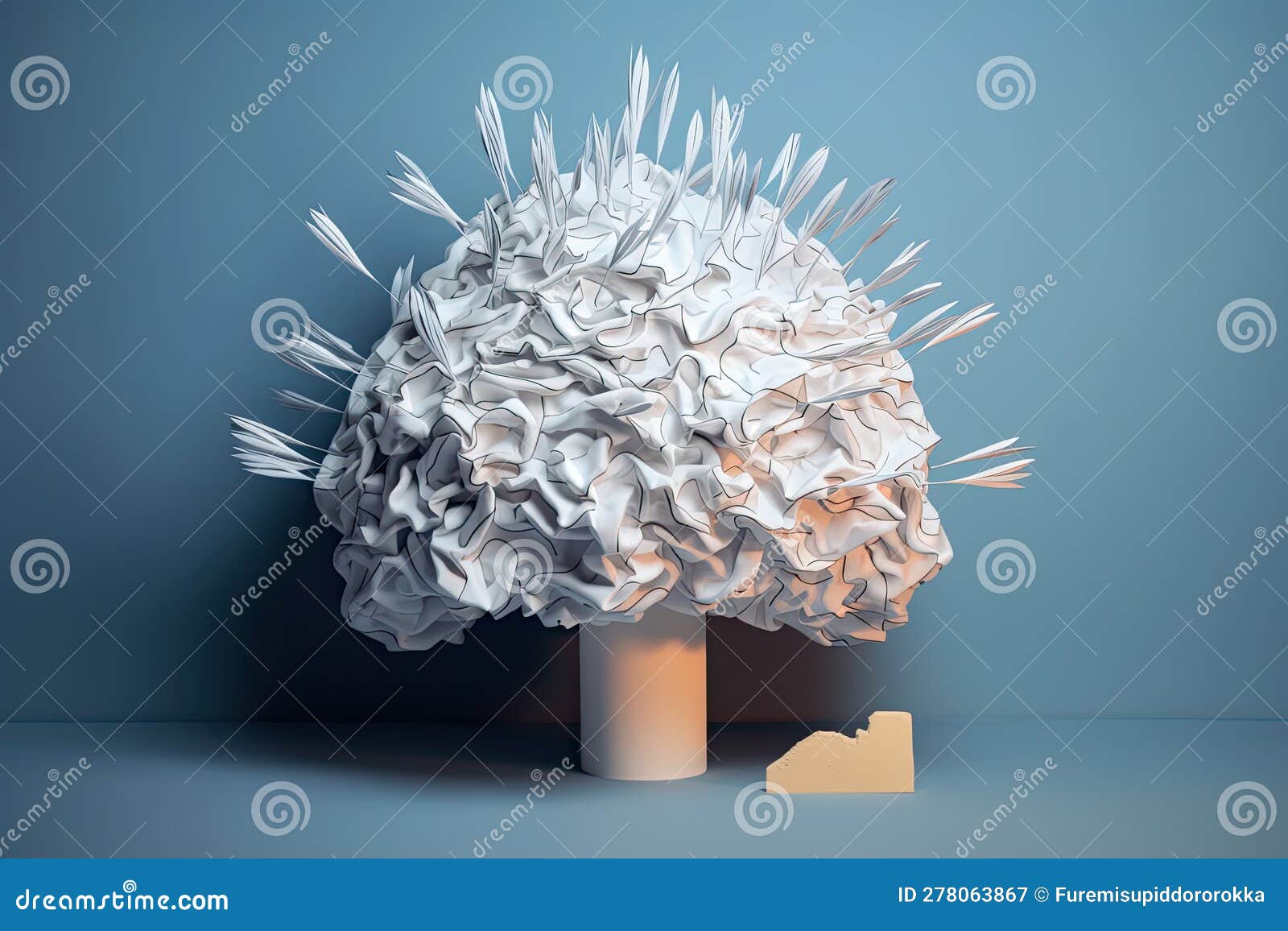 Human Brain Explodes with Ideas Concept Think Differently Creative ...