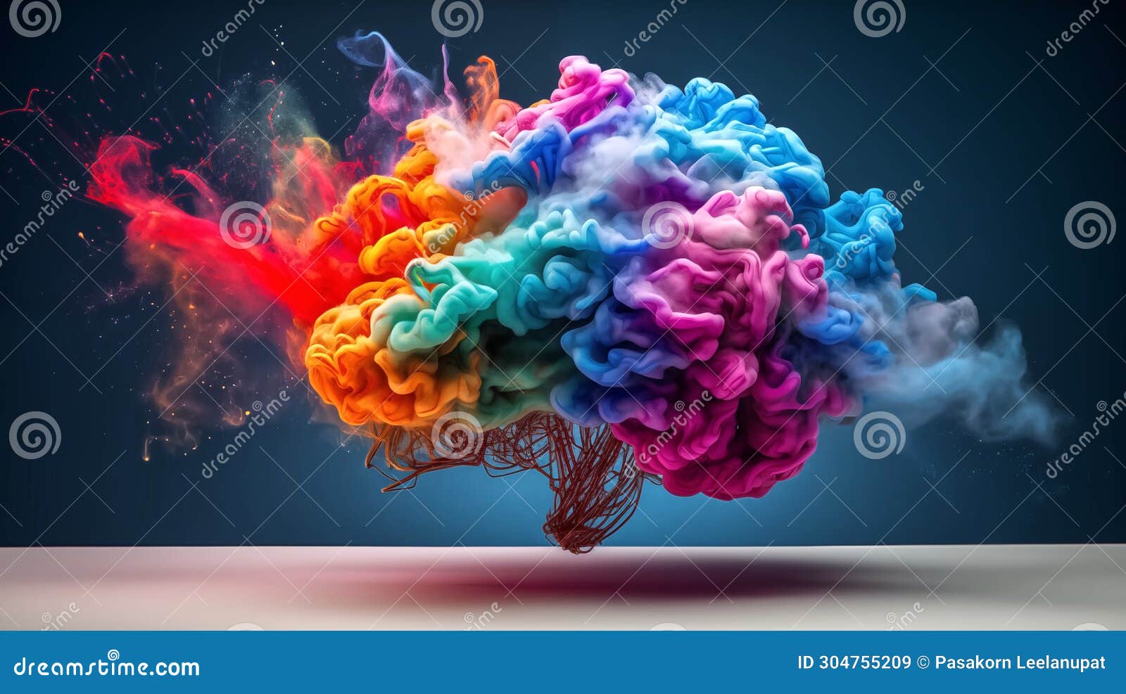 Human Brain Exploding Creativity Stock Illustration - Illustration of ...