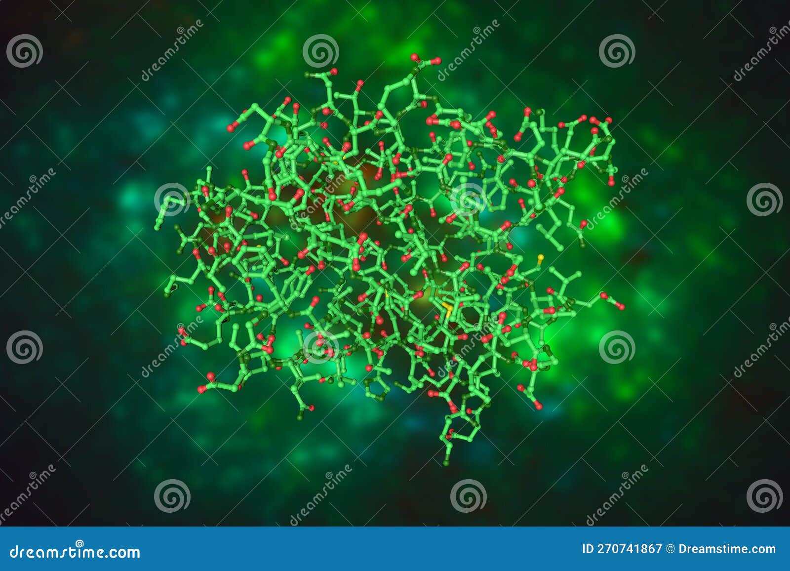 Human Brain Fatty Acid Binding Protein Oleic Acid. Molecular Model on ...