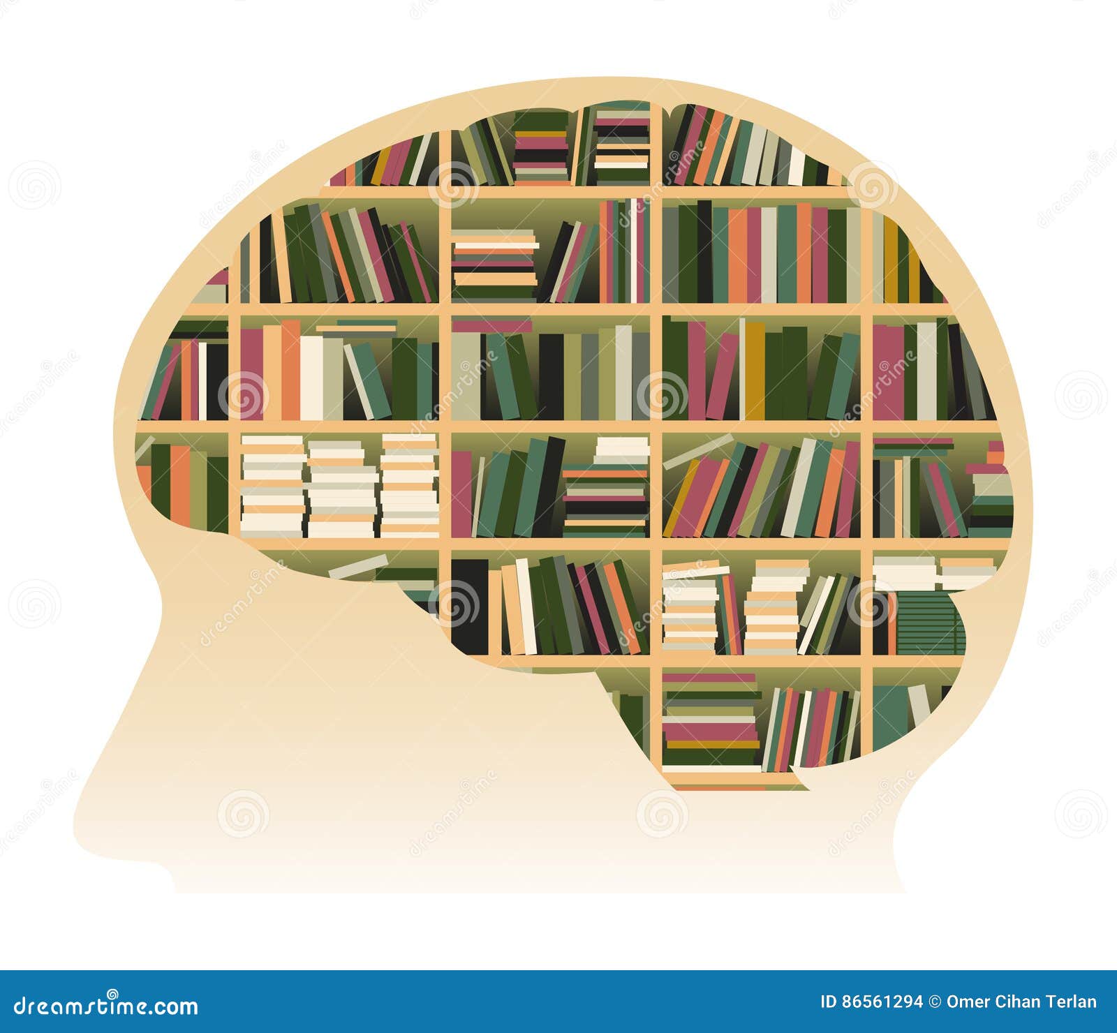 Human Brain Filled Books Stock Illustrations – 3 Human Brain Filled ...