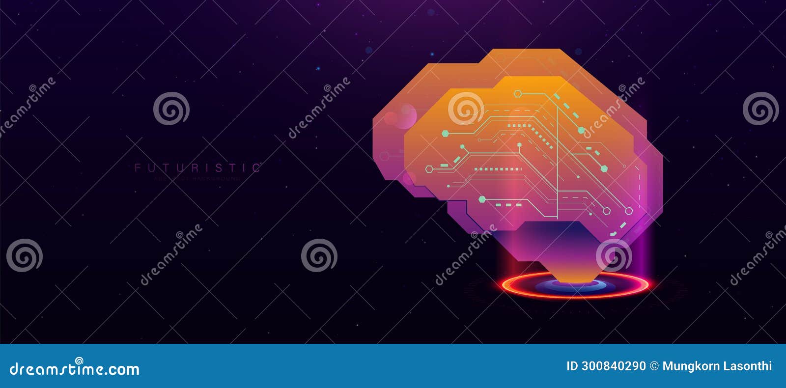 Human Brain in Flat Style Design. Artificial Intelligence. AI. Creative ...
