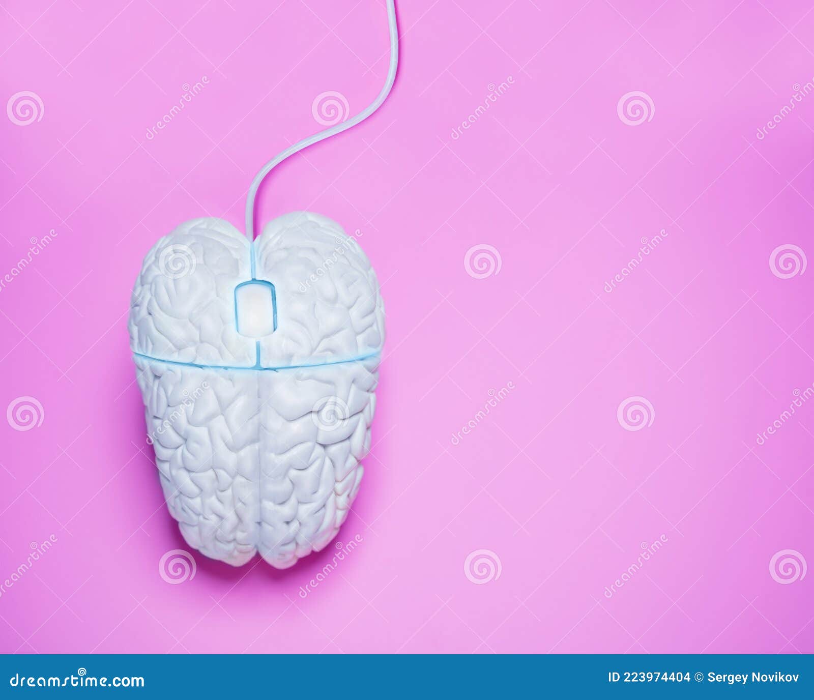Human Brain in Form of Computer Mouse Concept Stock Photo - Image of ...