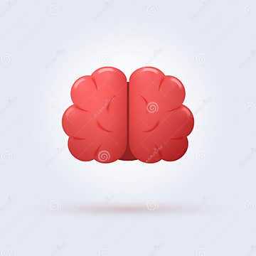 Human brain front view. stock vector. Illustration of creativity ...