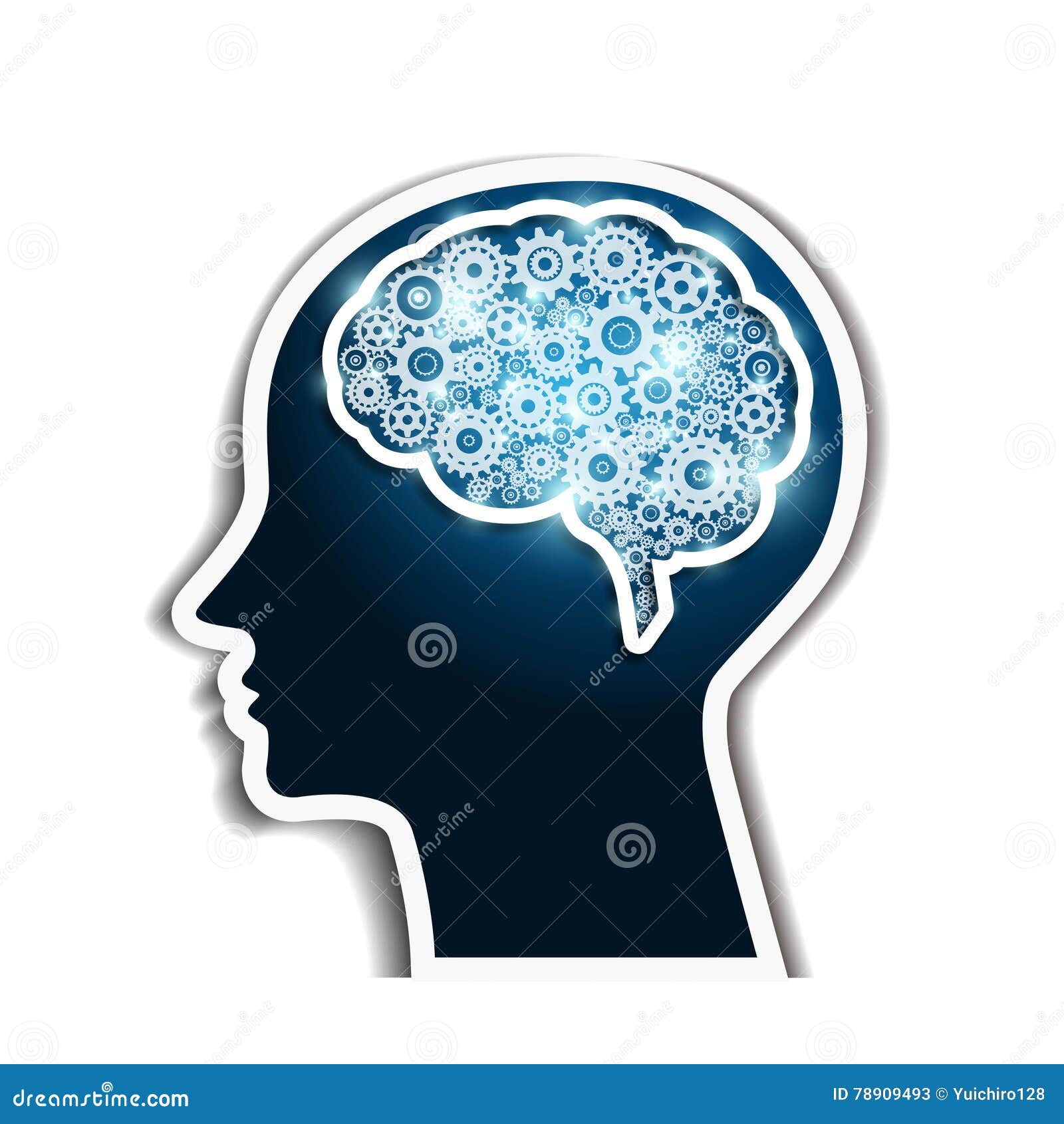 Human brain gear stock vector. Illustration of expertise - 78909493