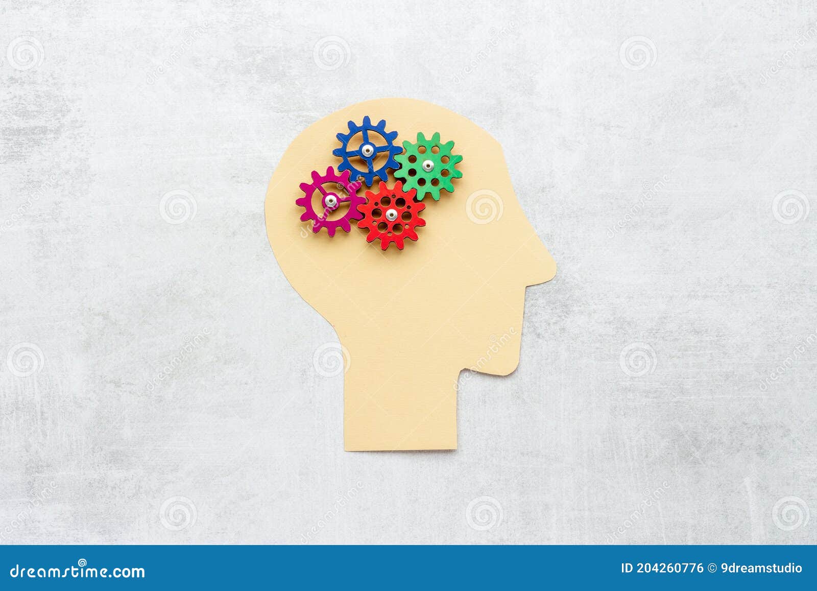 Human Brain of Gears. Mental Work and Idea Concept Stock Photo - Image ...