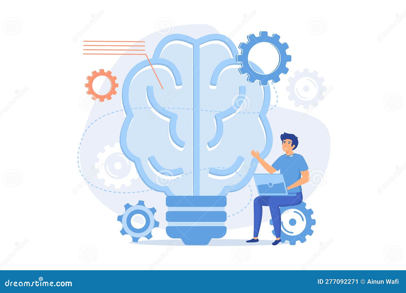 Creating Ideas Concept Header Banner. Vector Illustration ...