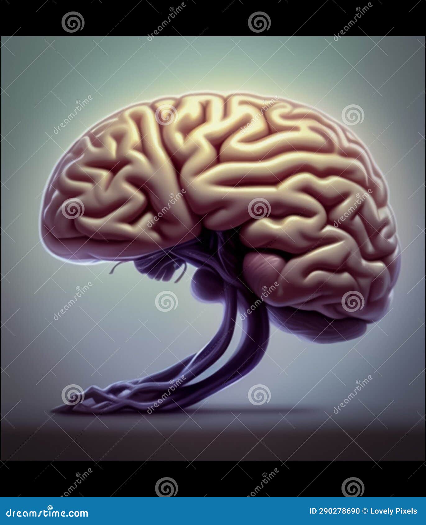 Human Brain Generation Images 3D Graphics Stock Illustration ...