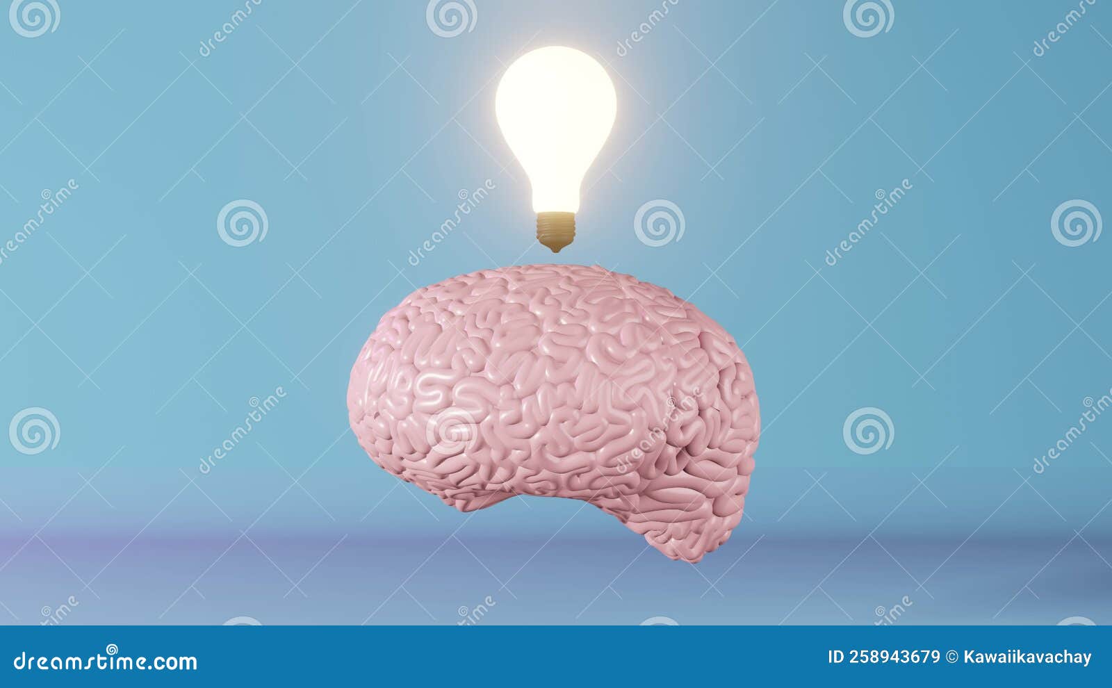 Human Brain Health Neon Light Background 3d Animation. Creative Idea ...