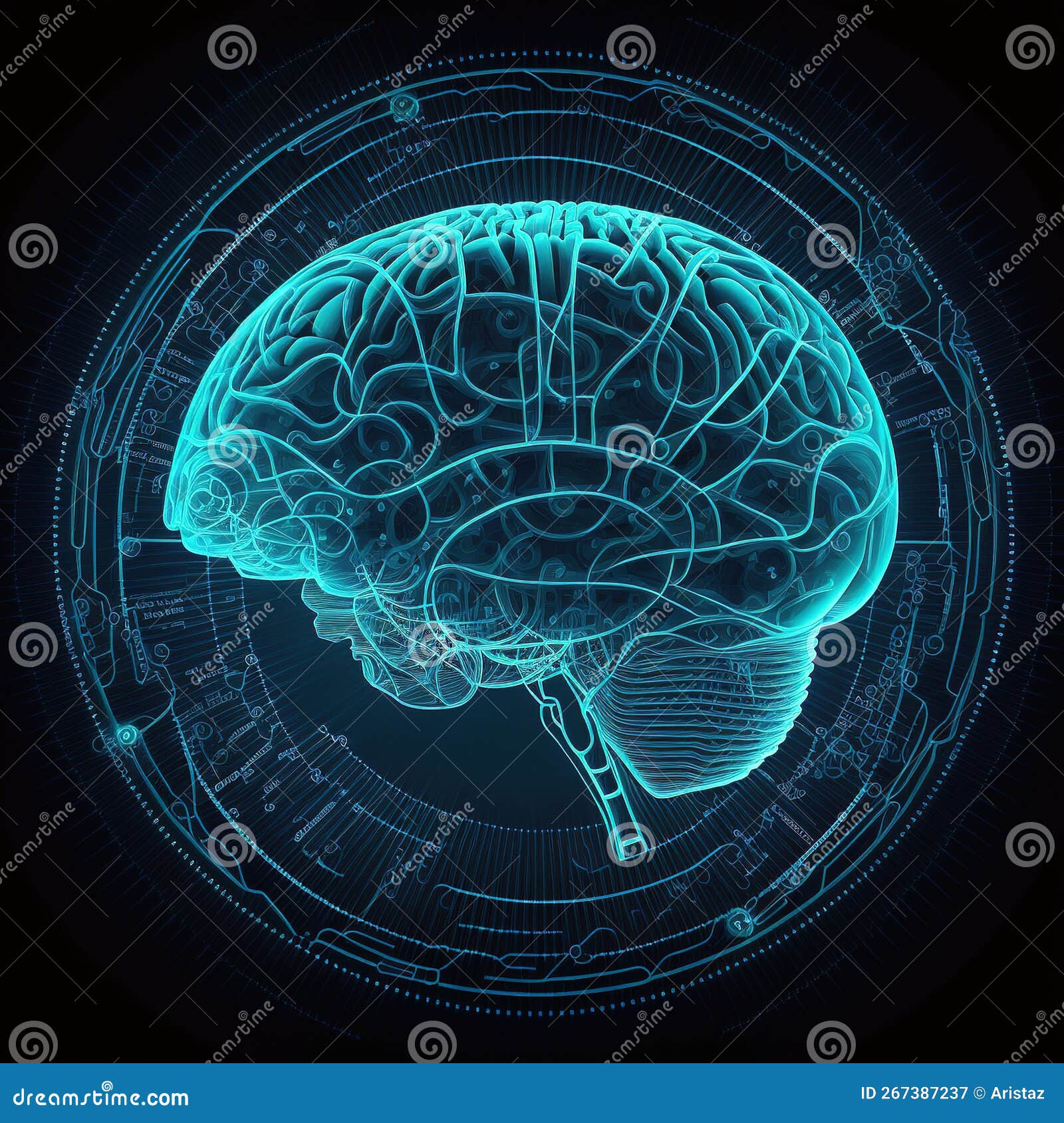 Human Brain Illustrations Design in Vector Art 3d Design Concepts Stock ...