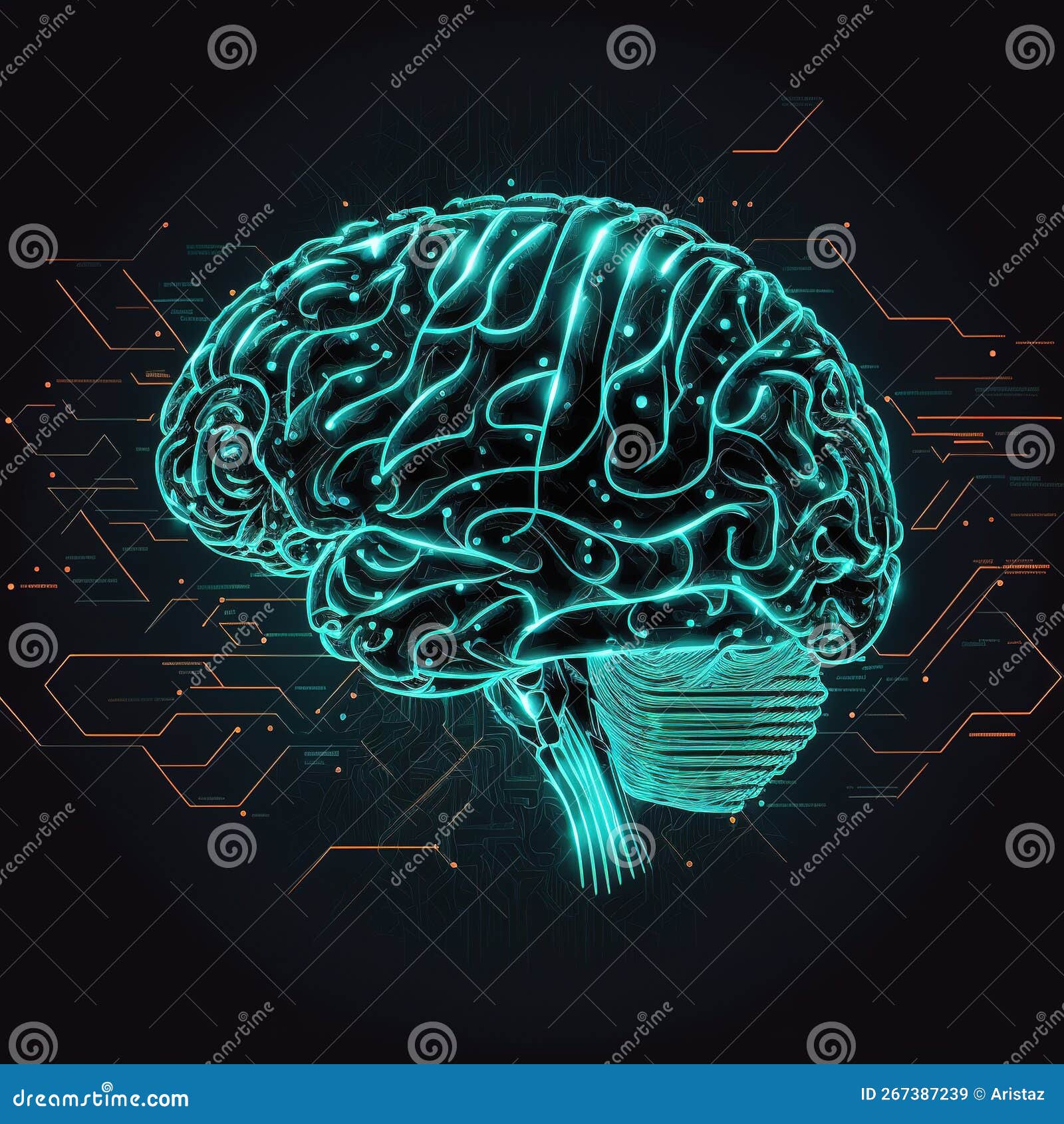 Human Brain Illustrations Design in Vector Art 3d Design Concepts Stock ...