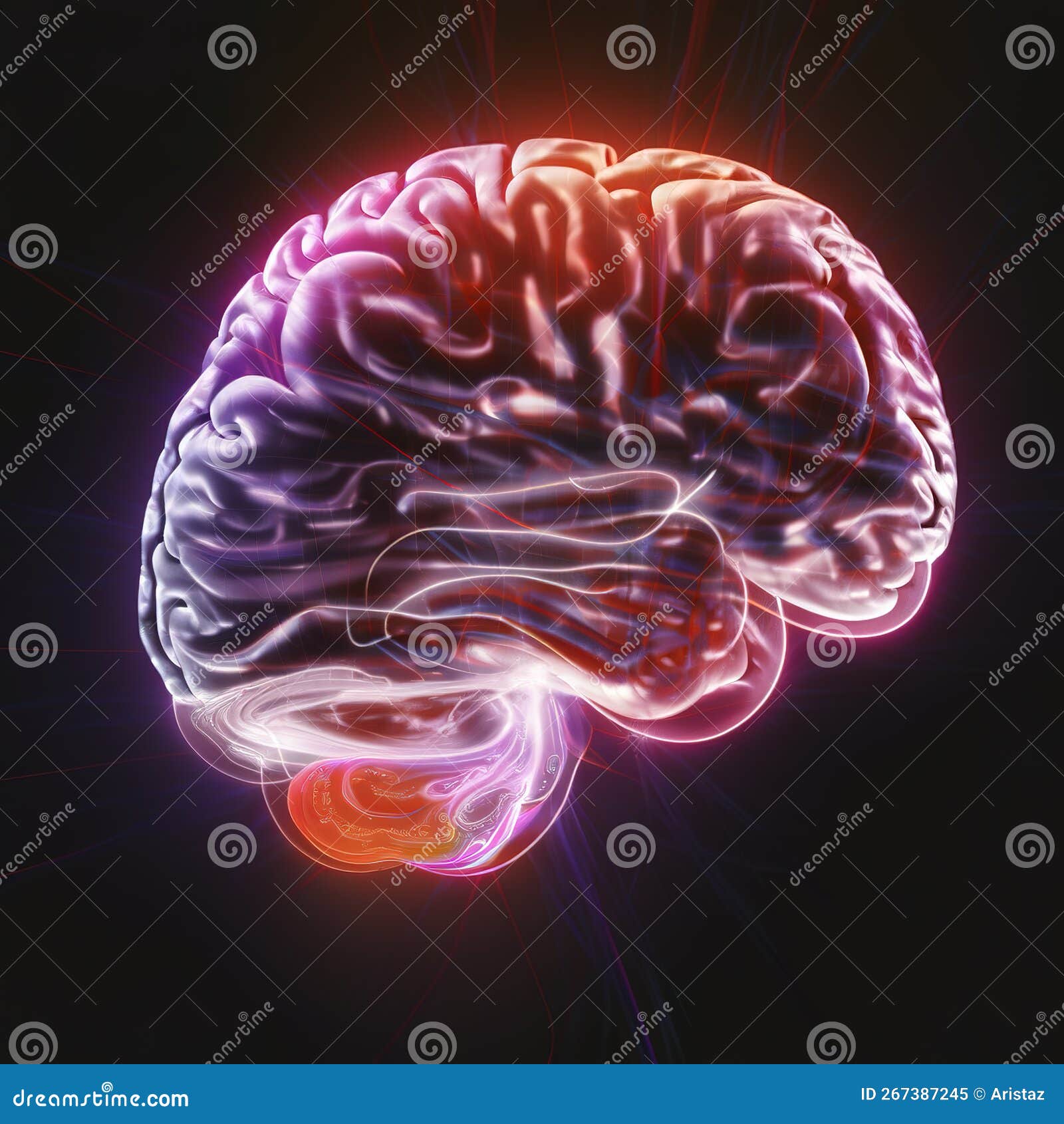 Human Brain Illustrations Design in Vector Art 3d Design Concepts Stock ...