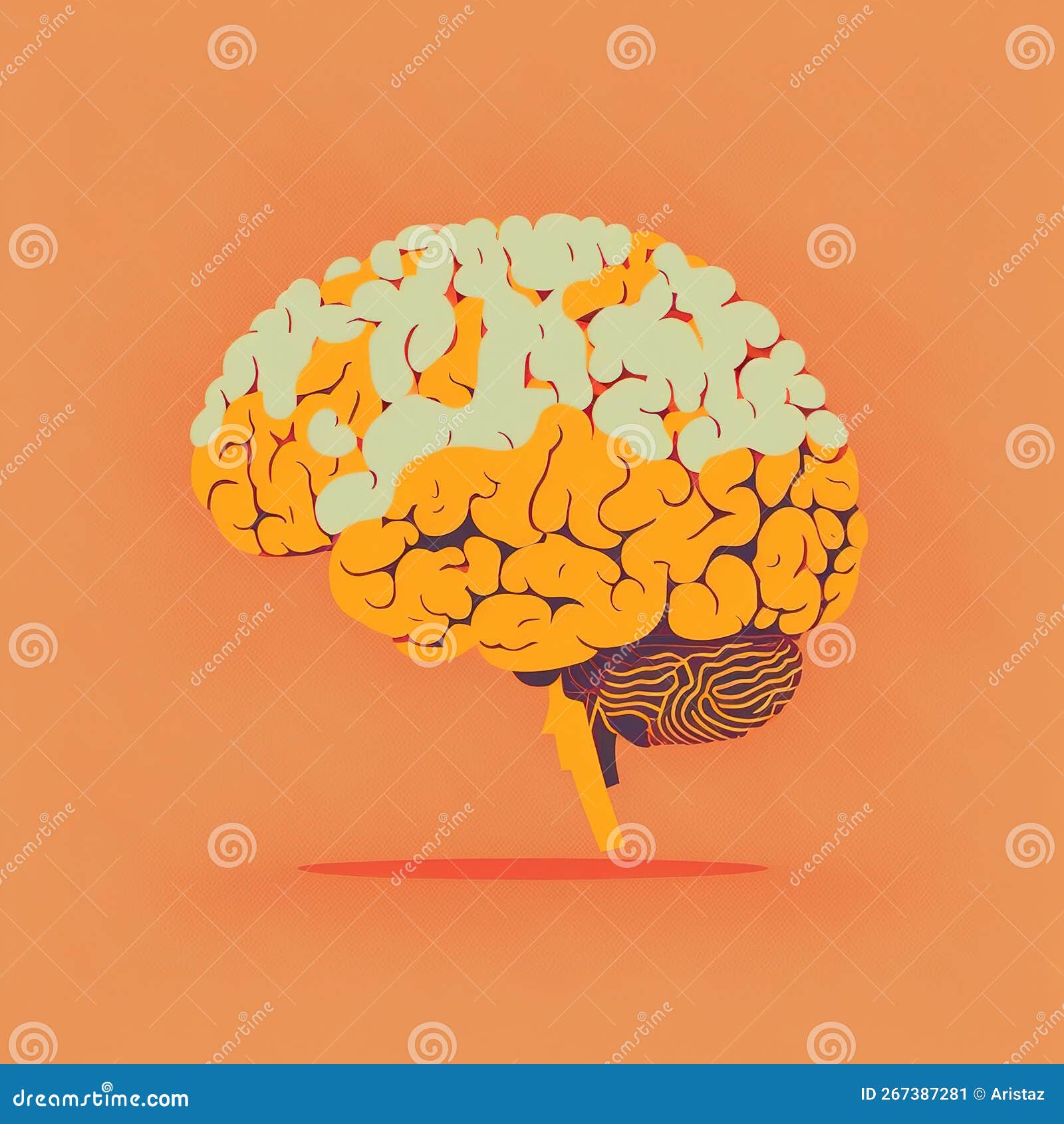 Human Brain Illustrations Design in Vector Art 3d Design Concepts Stock ...