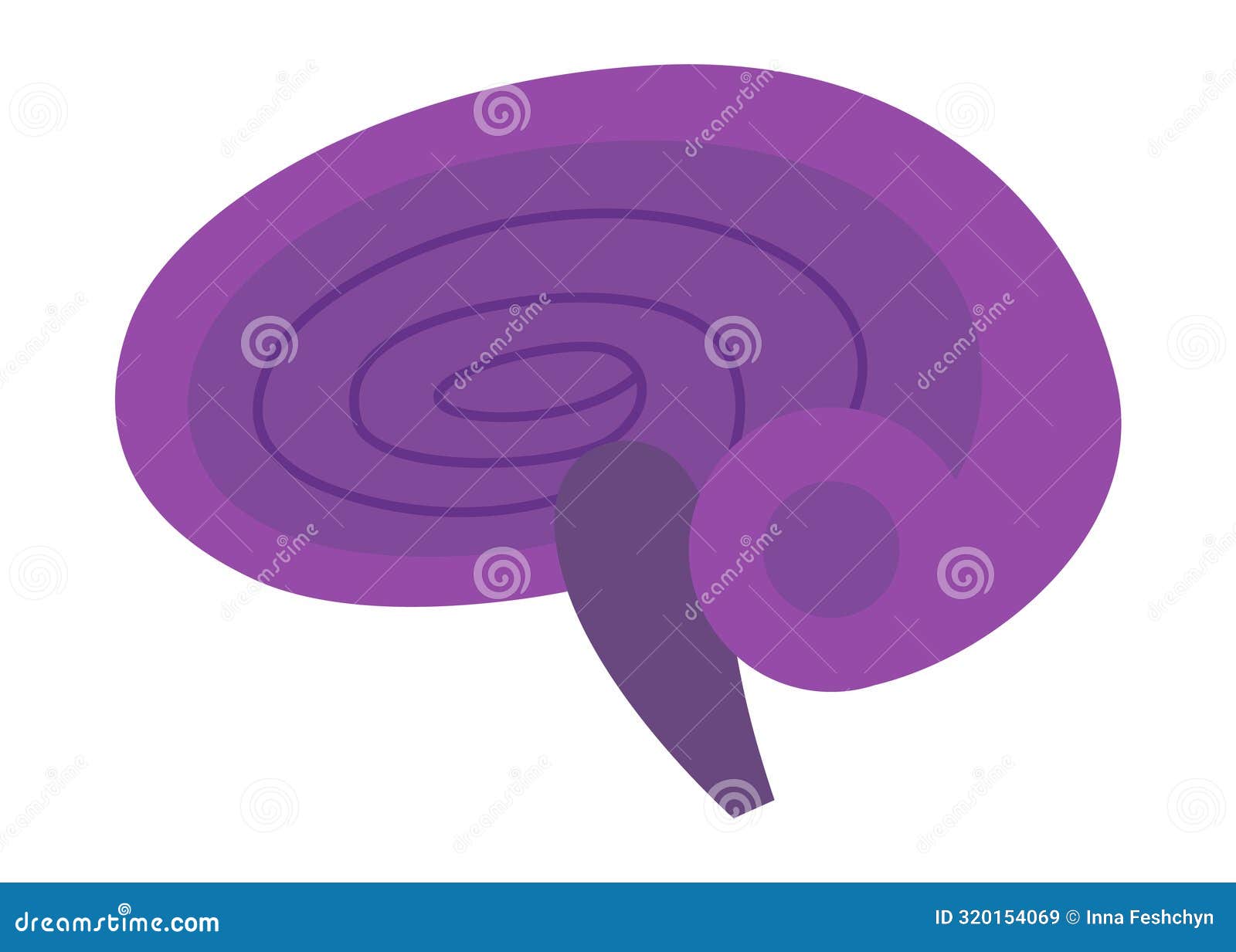Human Brain Icon. Creation and Idea Concept Element Stock Vector ...