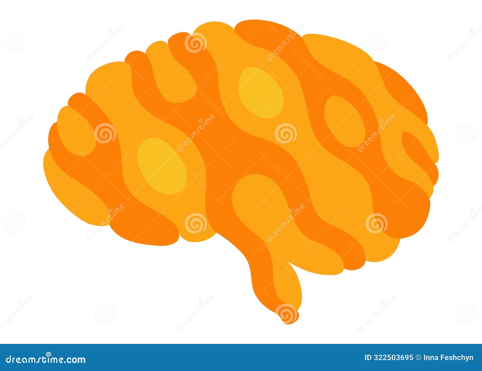 Human Brain Icon. Creation and Idea Concept Element Stock Illustration ...