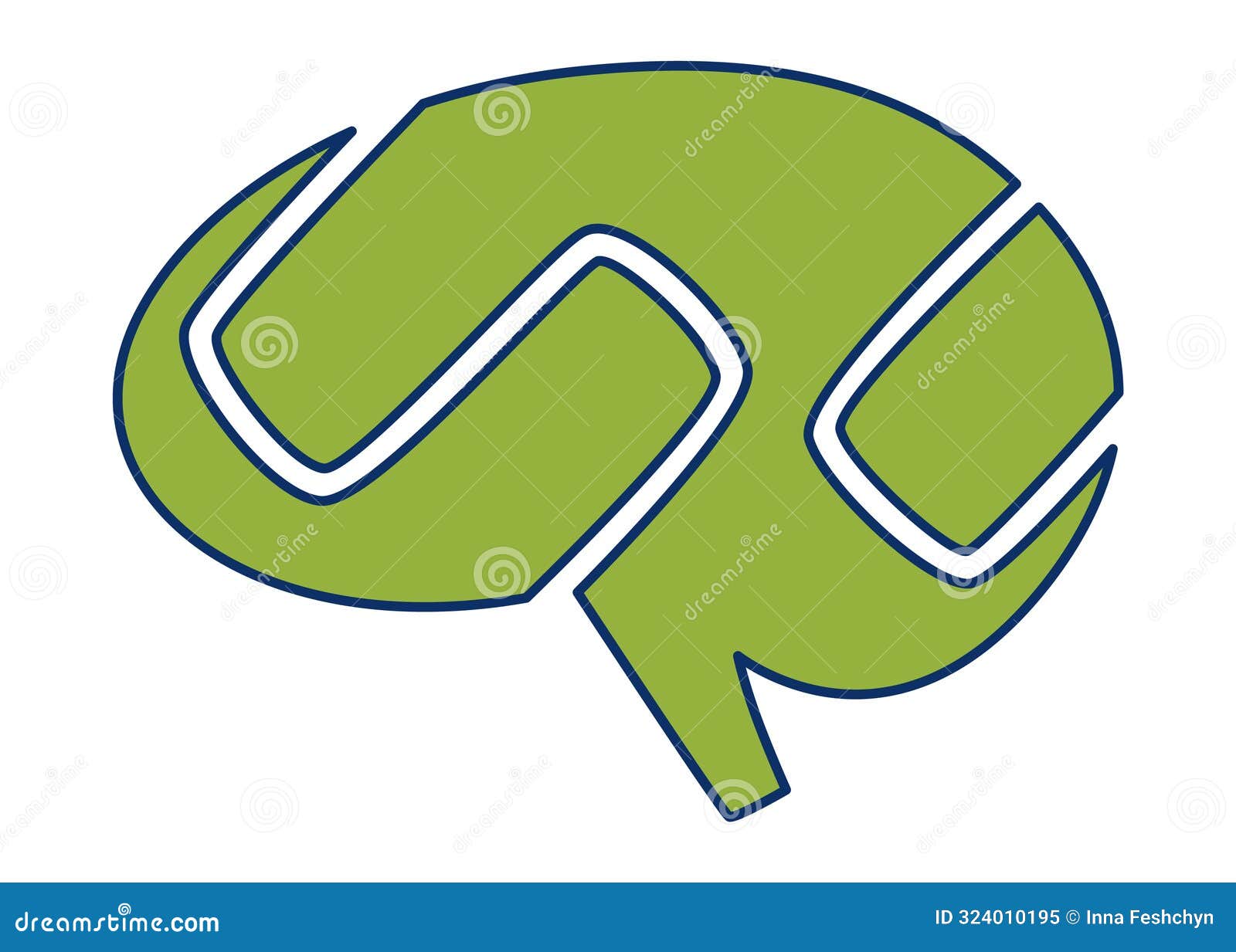 Human Brain Icon. Creation and Idea Concept Element Stock Illustration ...