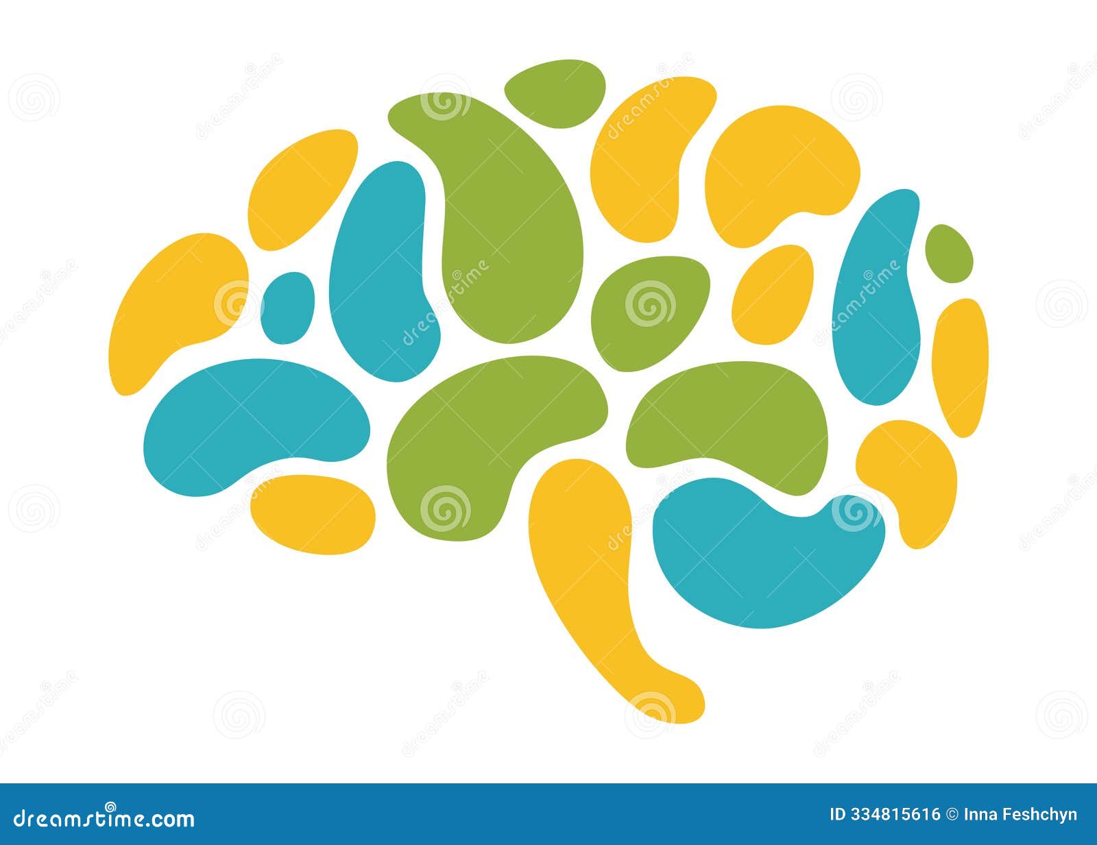 Human Brain Icon. Creation and Idea Concept Element Stock Illustration ...