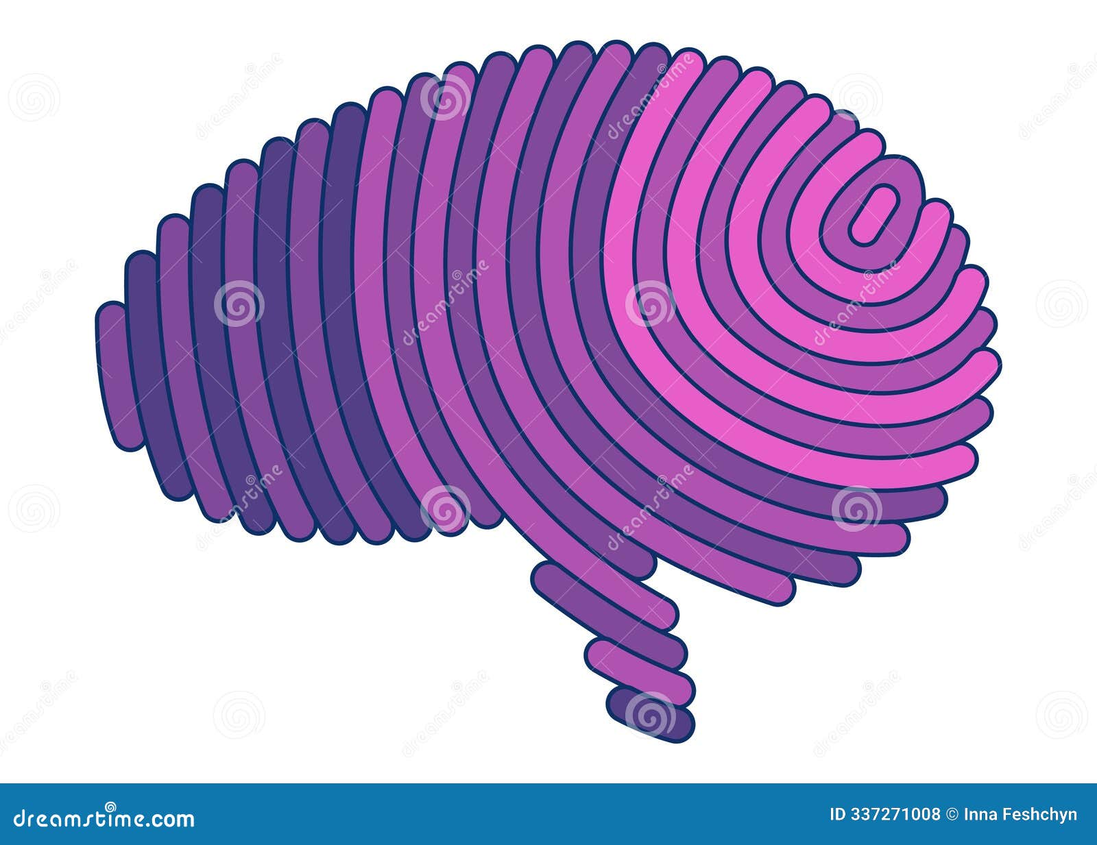 Human Brain Icon. Creation and Idea Concept Element Stock Illustration ...
