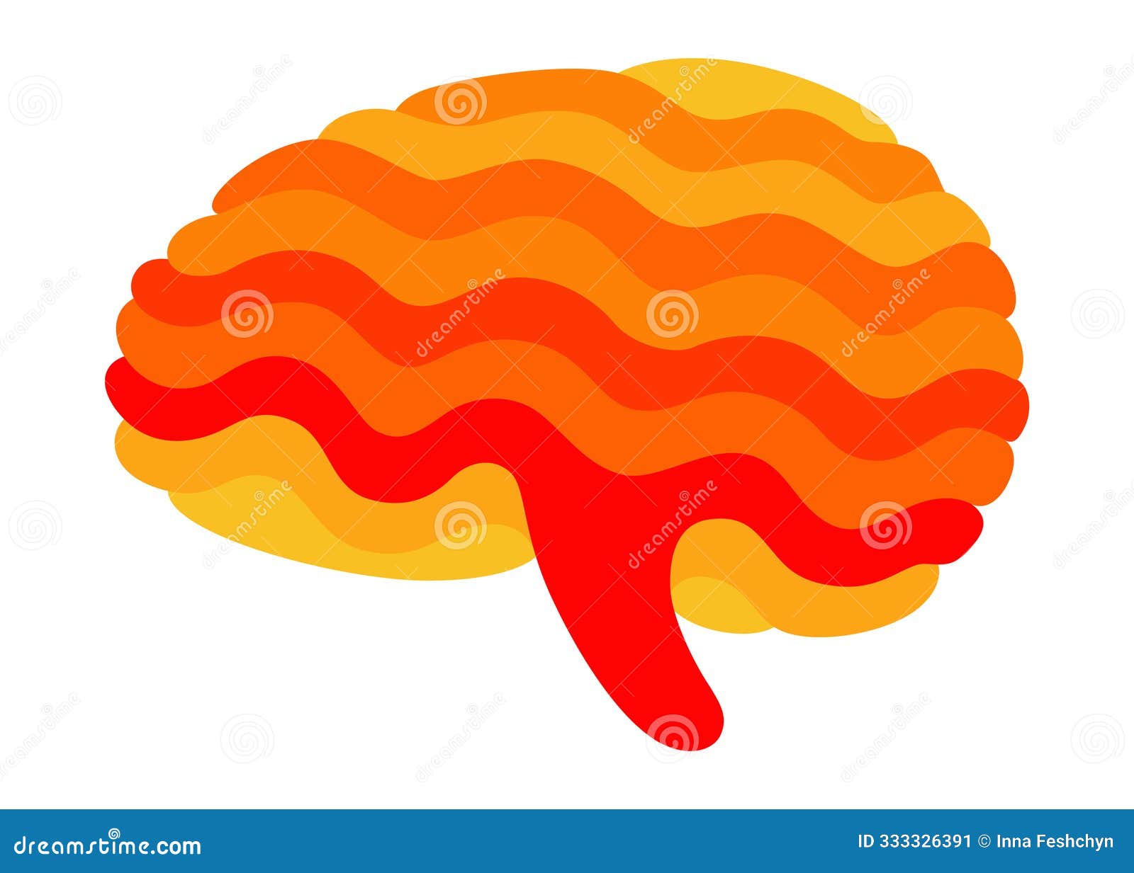Human Brain Icon. Creation and Idea Concept Element Stock Illustration ...