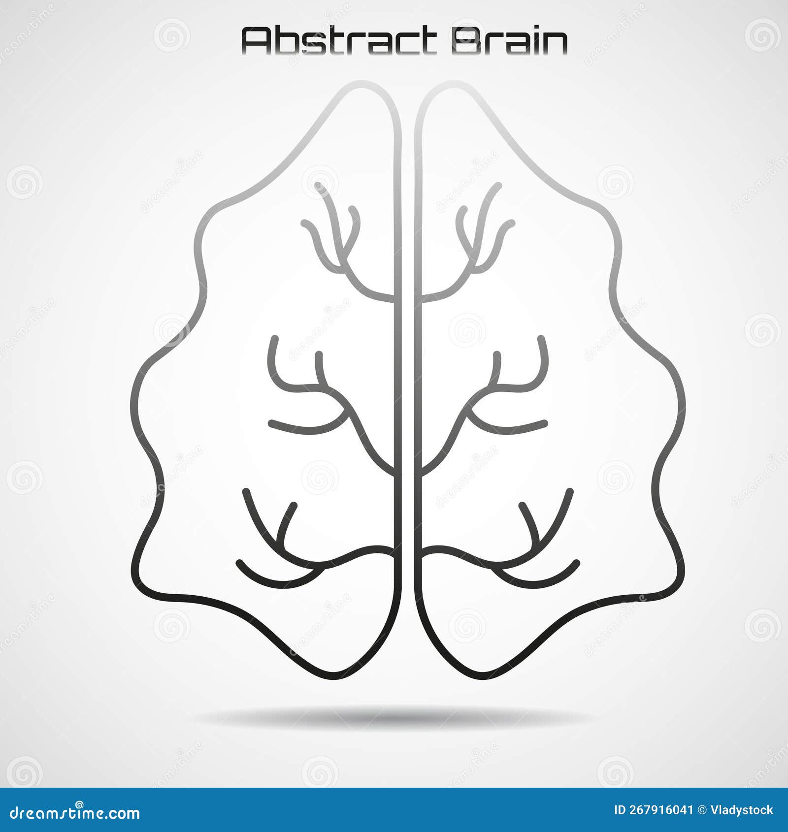 Human Brain Icon Isolated on White Background Stock Vector ...