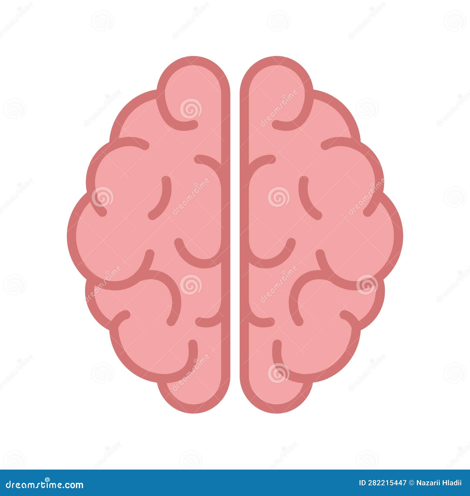 Human Brain Icon in Outline Style. Vector. Stock Vector - Illustration ...
