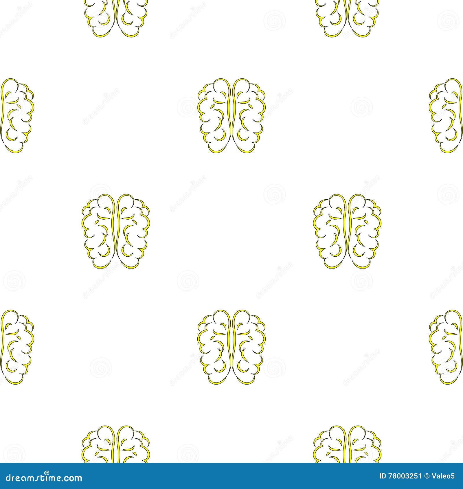 Human Brain Icon Seamless Pattern Stock Vector - Illustration of ...