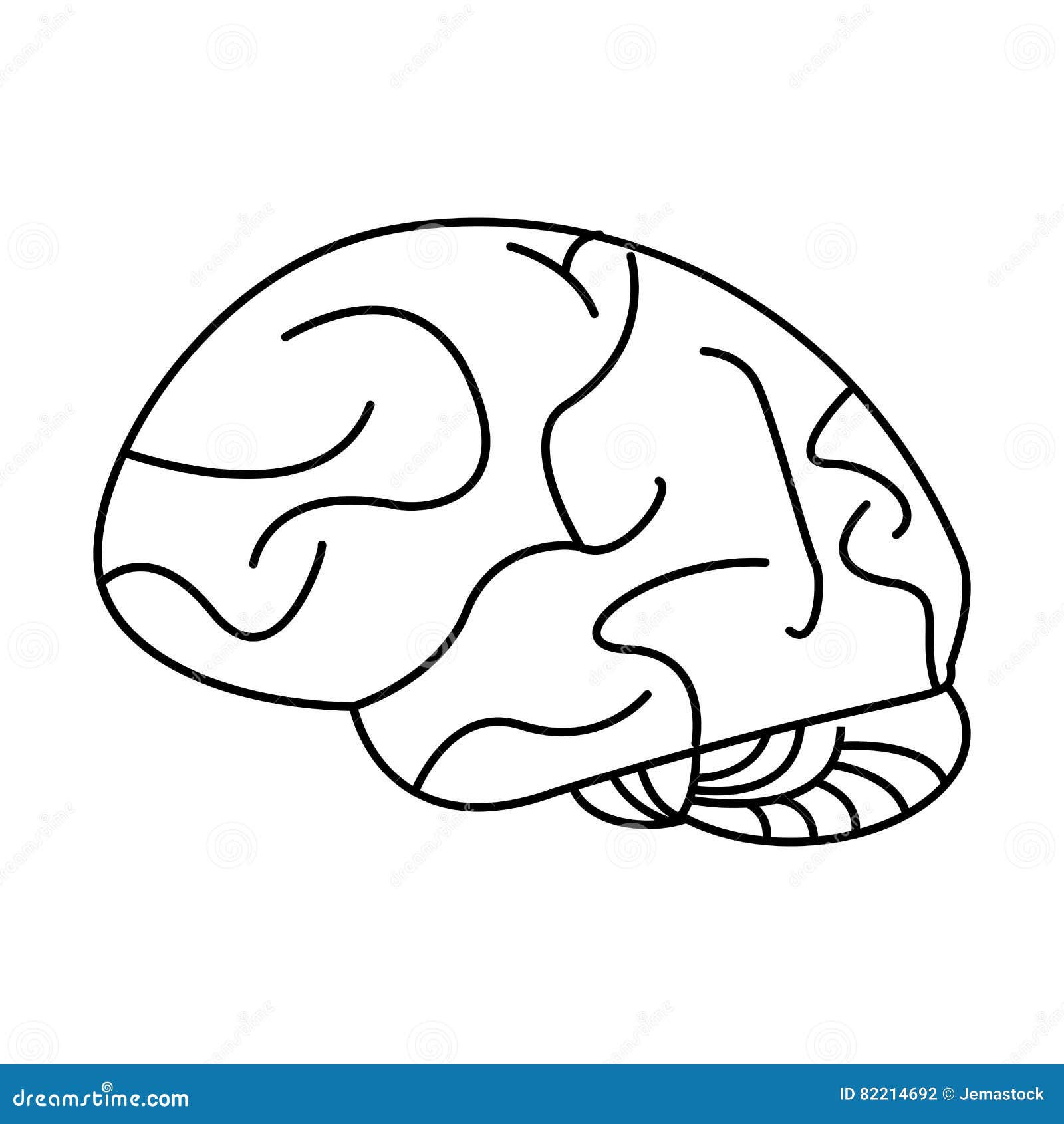 Human Brain Idea Creativity Outline Stock Vector - Illustration of ...