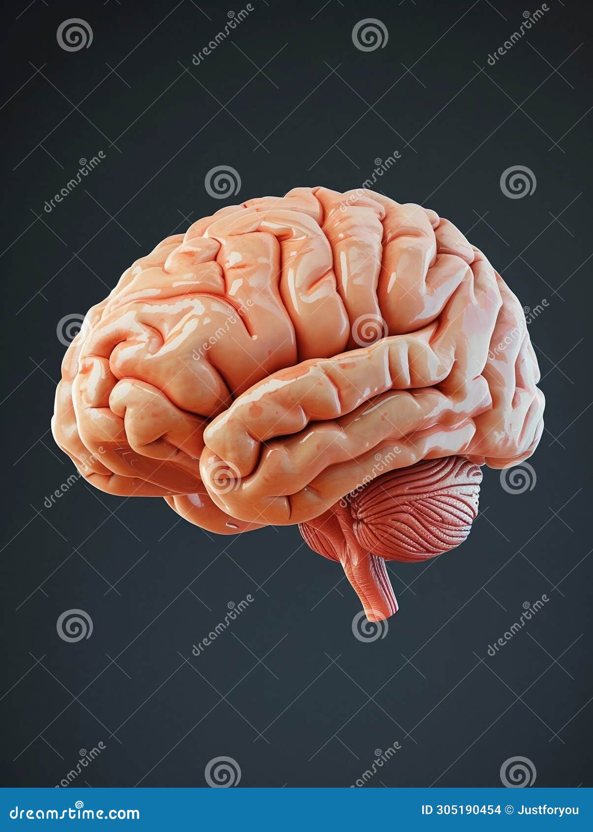 Human Brain Illustration from Various Angles. Generative Ai Stock ...