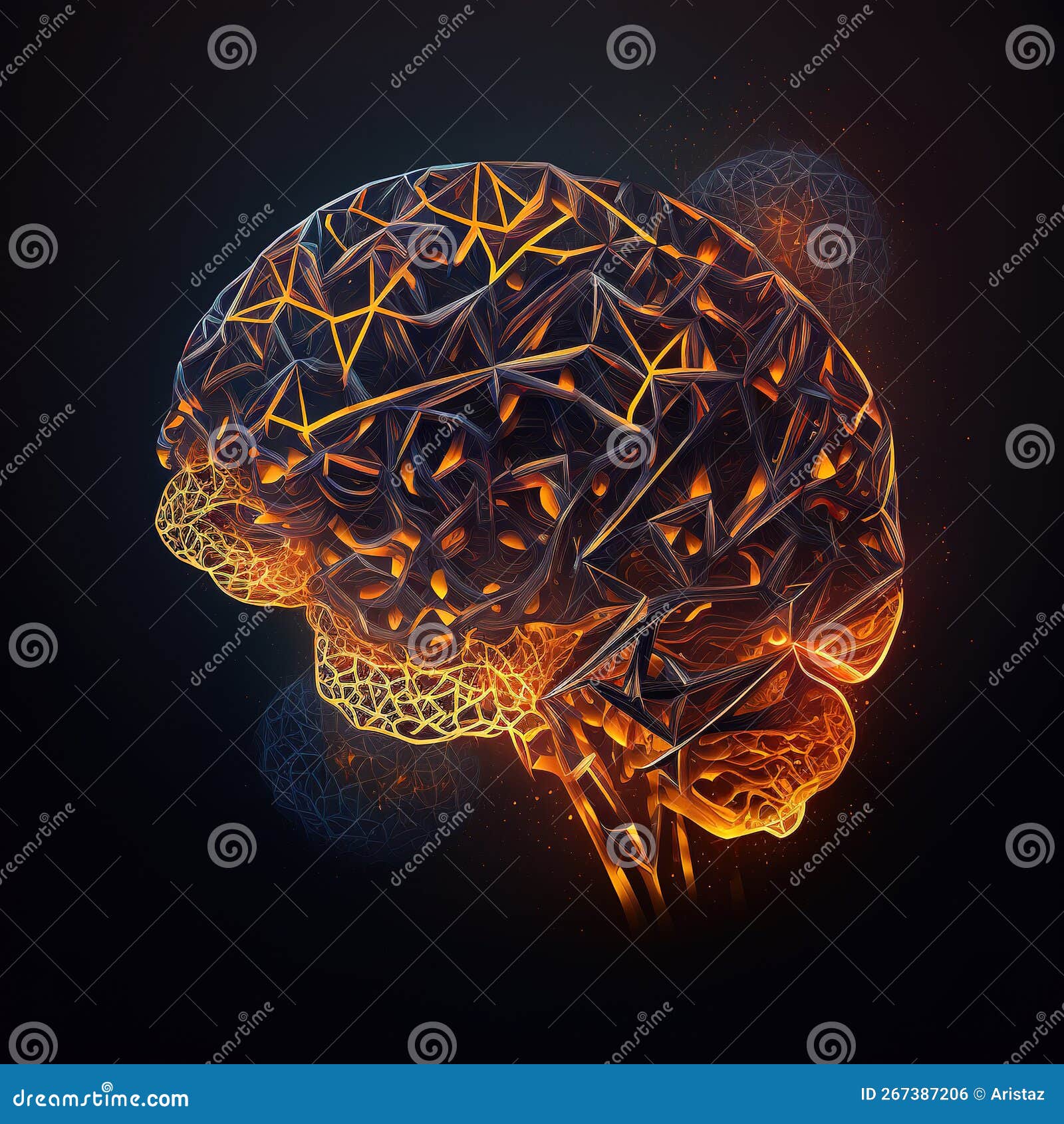 Human Brain Illustrations Design in Vector Art 3d Design Concepts Stock ...