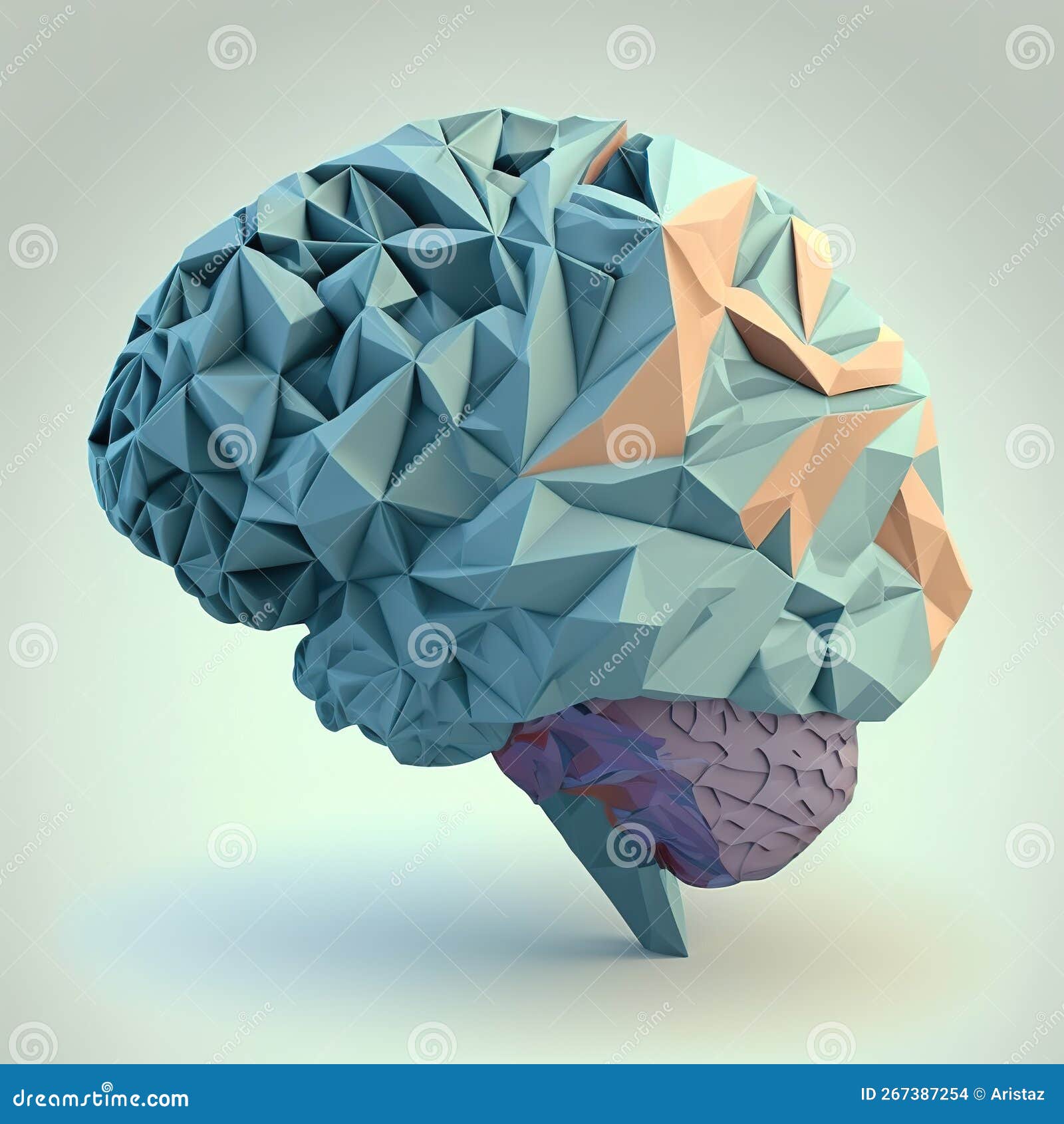 Human Brain Illustrations Design in Vector Art 3d Design Concepts Stock ...