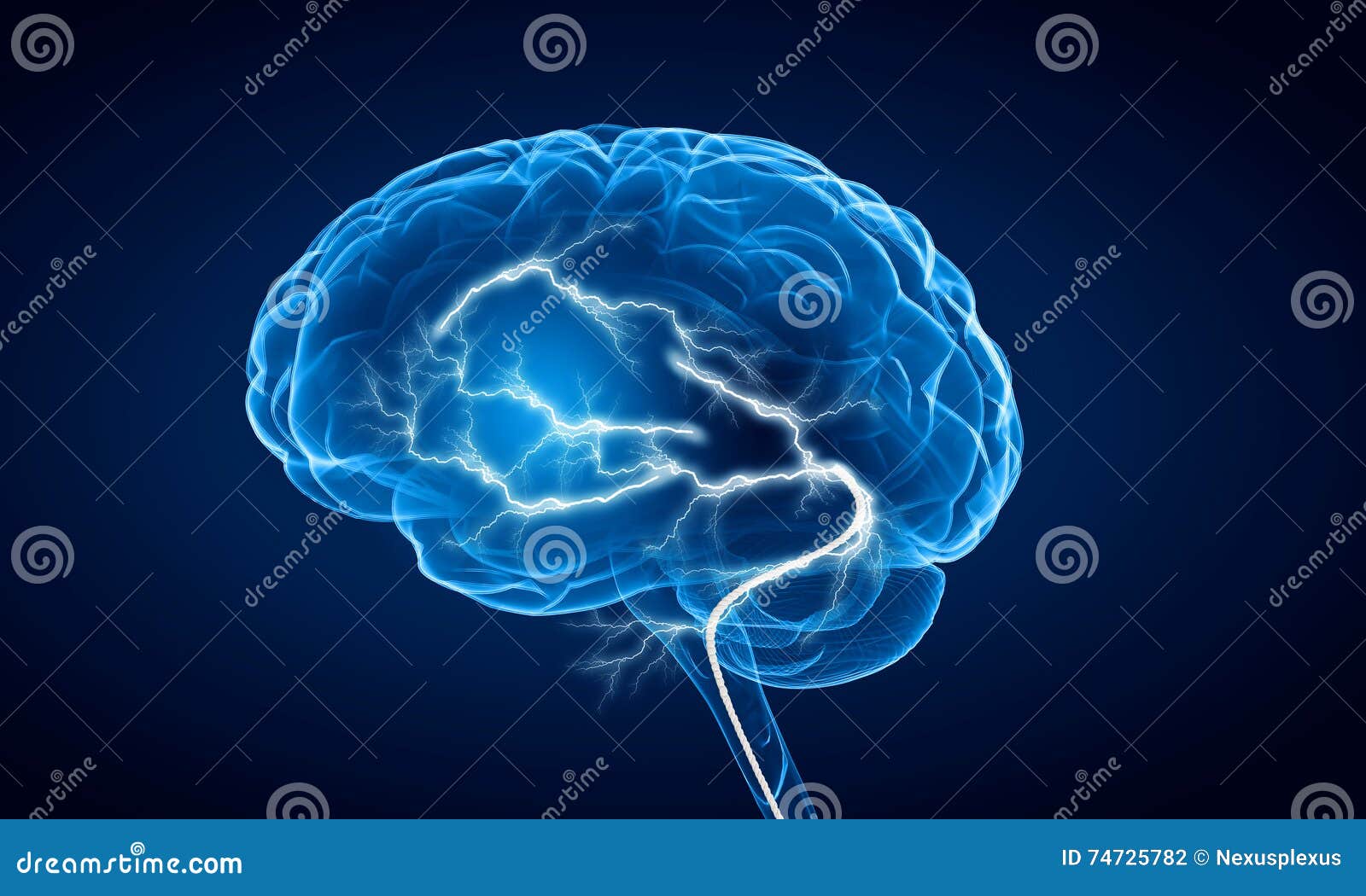Human Brain Impulse . Mixed Media Stock Photo - Image of graphic, human ...