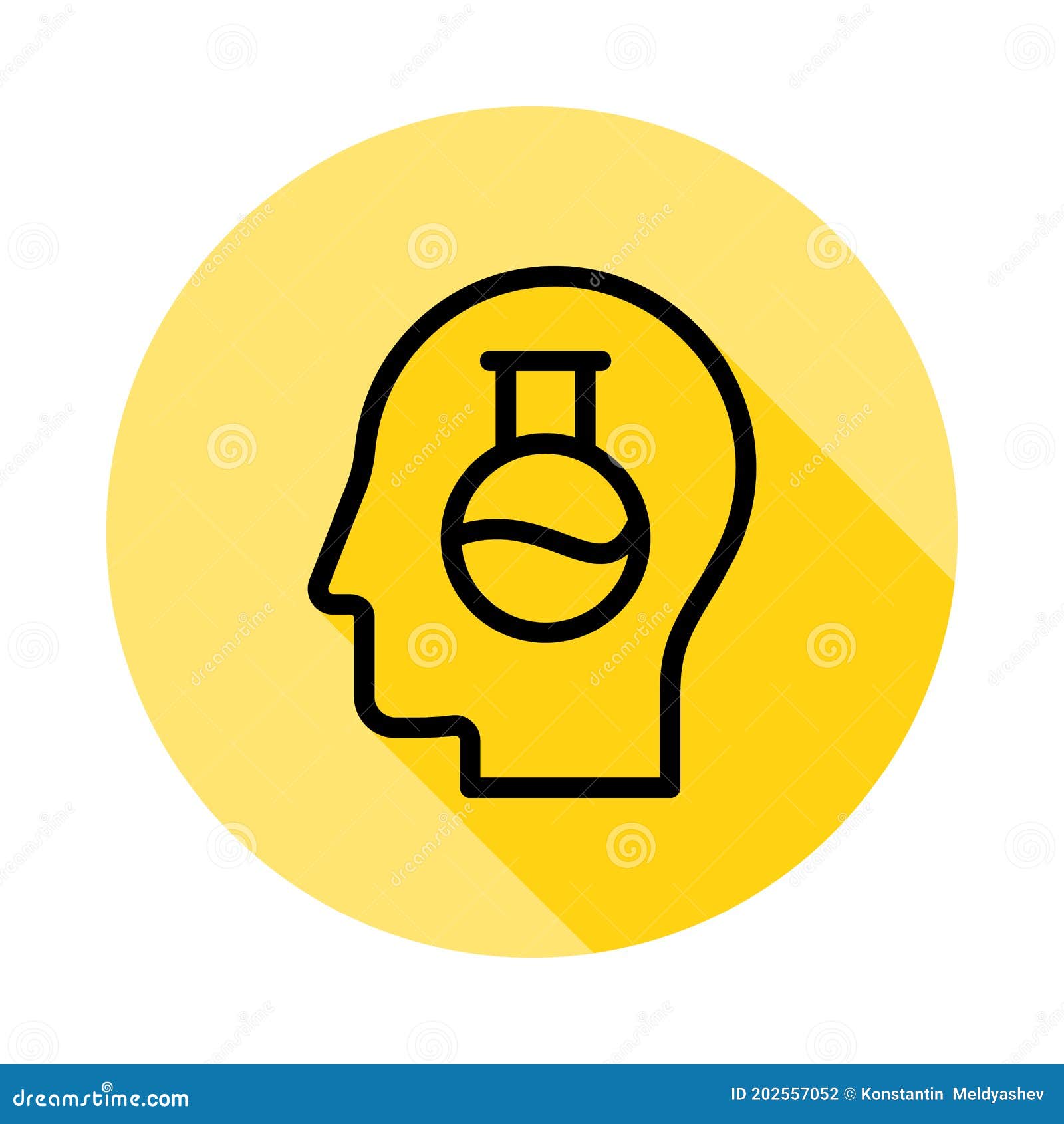 Human, Brain, Innovation Outline Icon in Long Shadow Style Stock ...