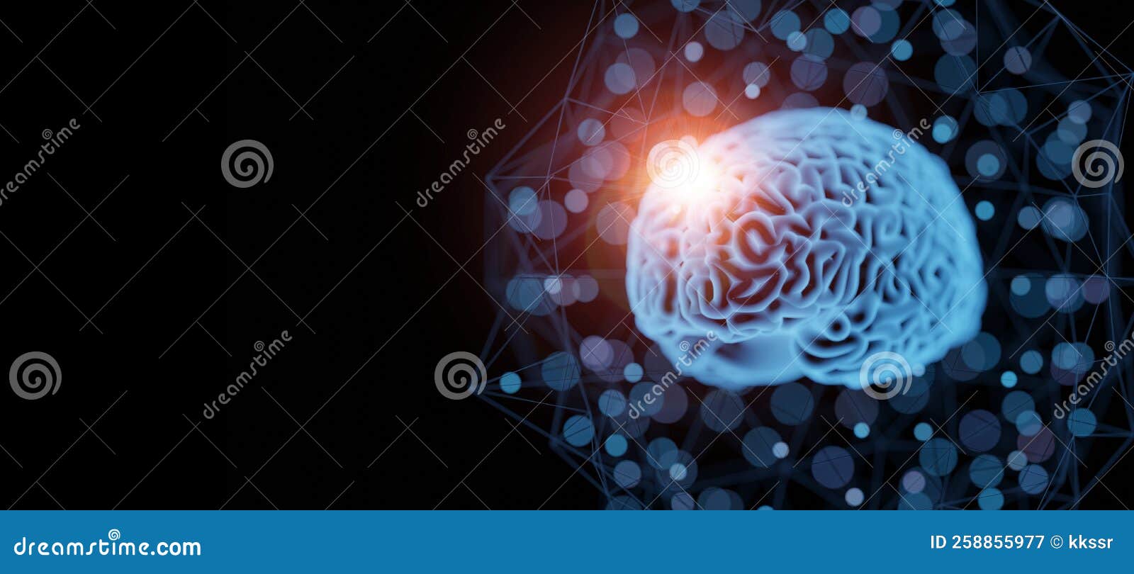 Human Brain Inside Abstract Computer Circuit System Stock Illustration ...