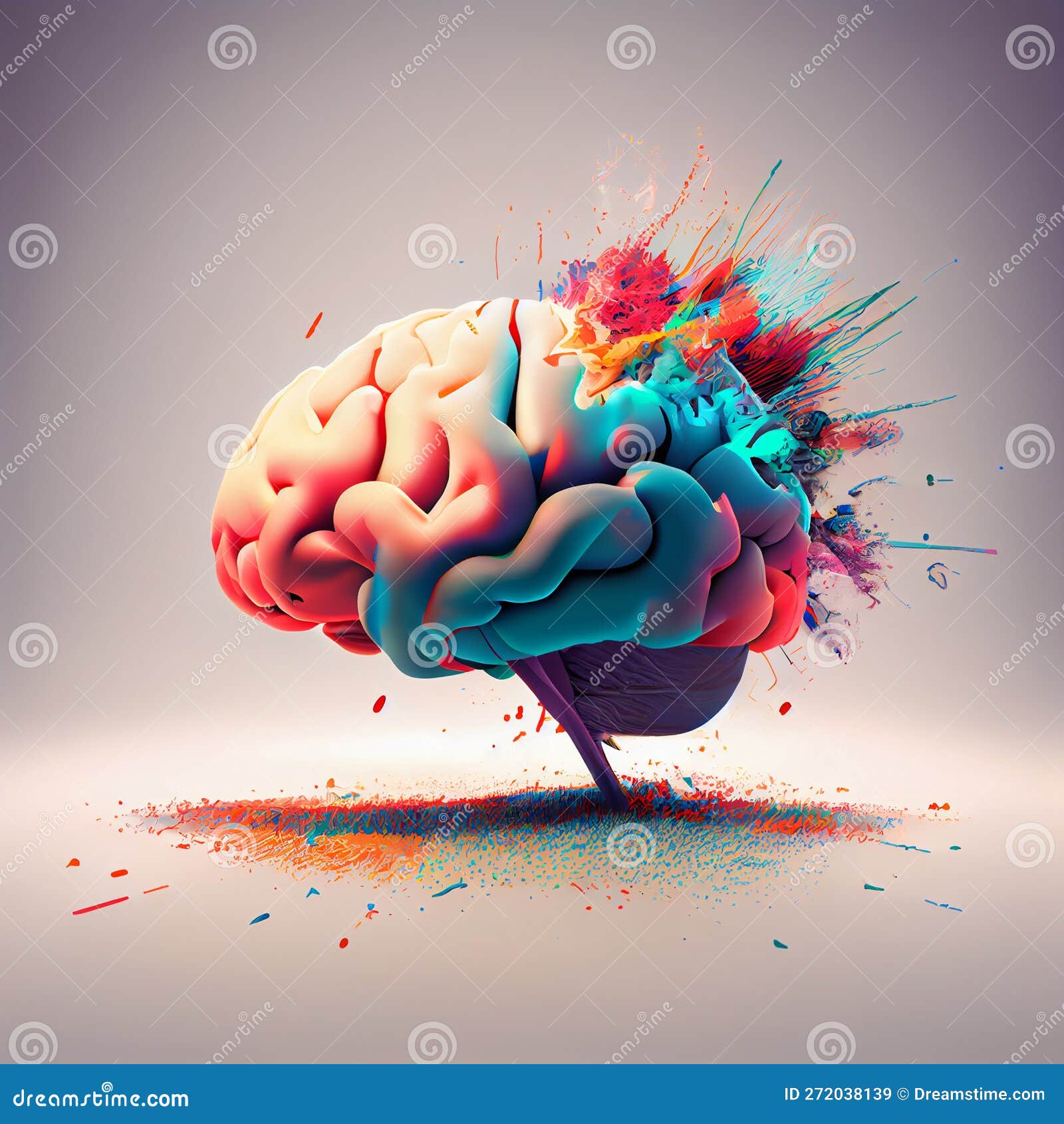 Human Brain. Inspiration and Creativity Stock Illustration ...