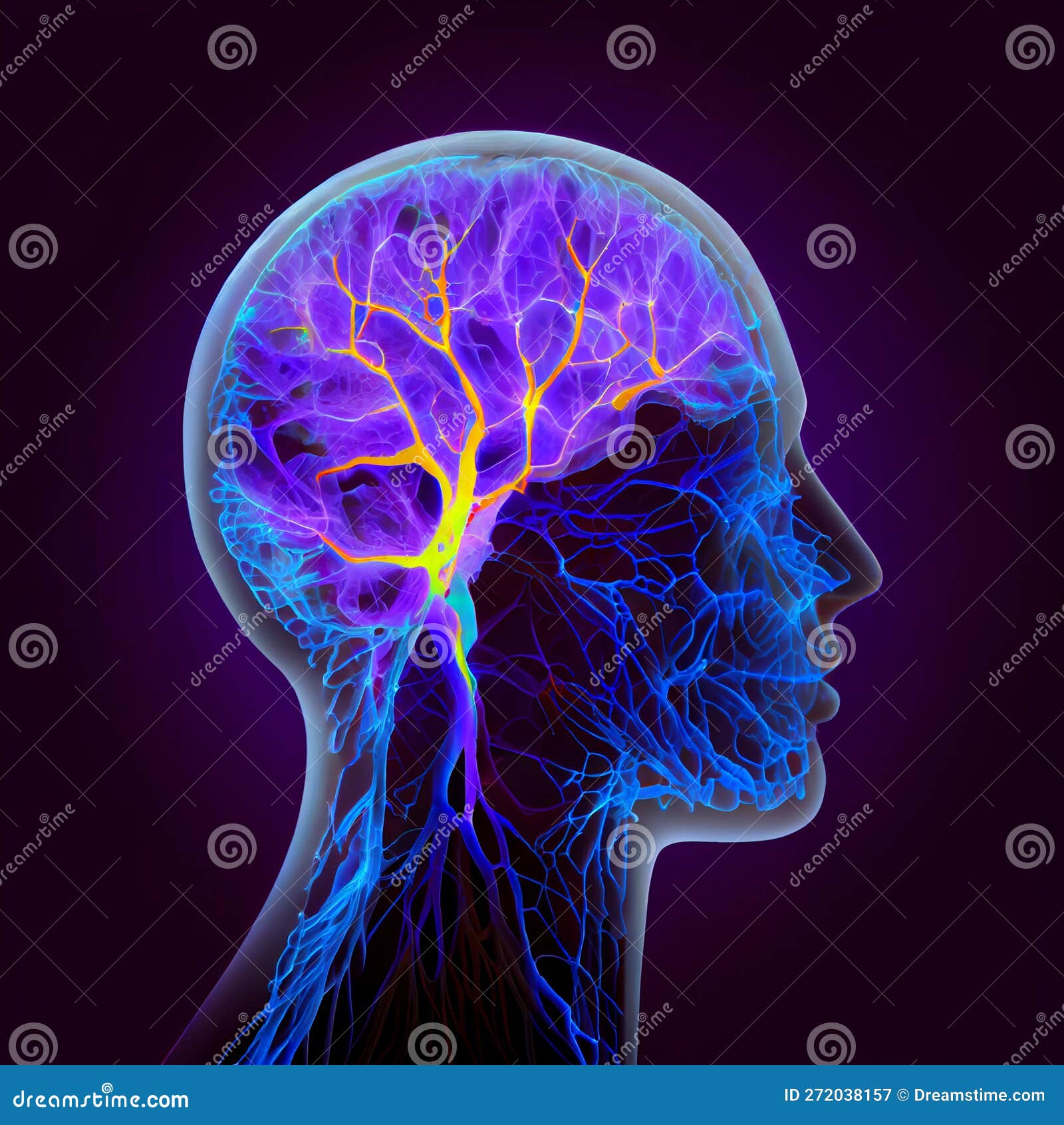 Human Brain. Inspiration and Creativity Stock Illustration ...