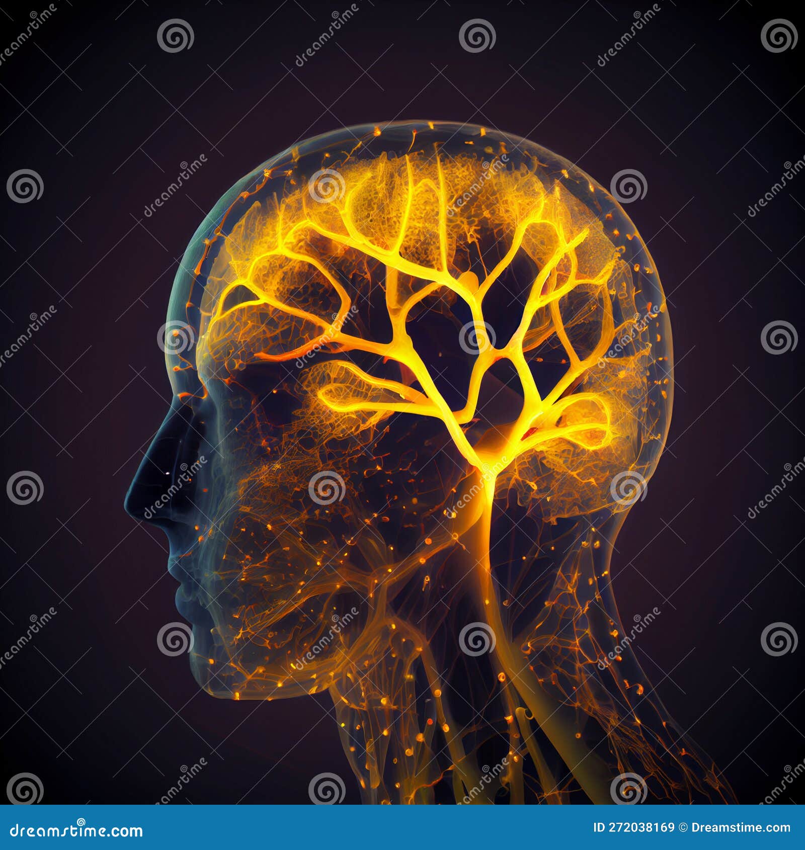Human Brain. Inspiration and Creativity Stock Illustration ...