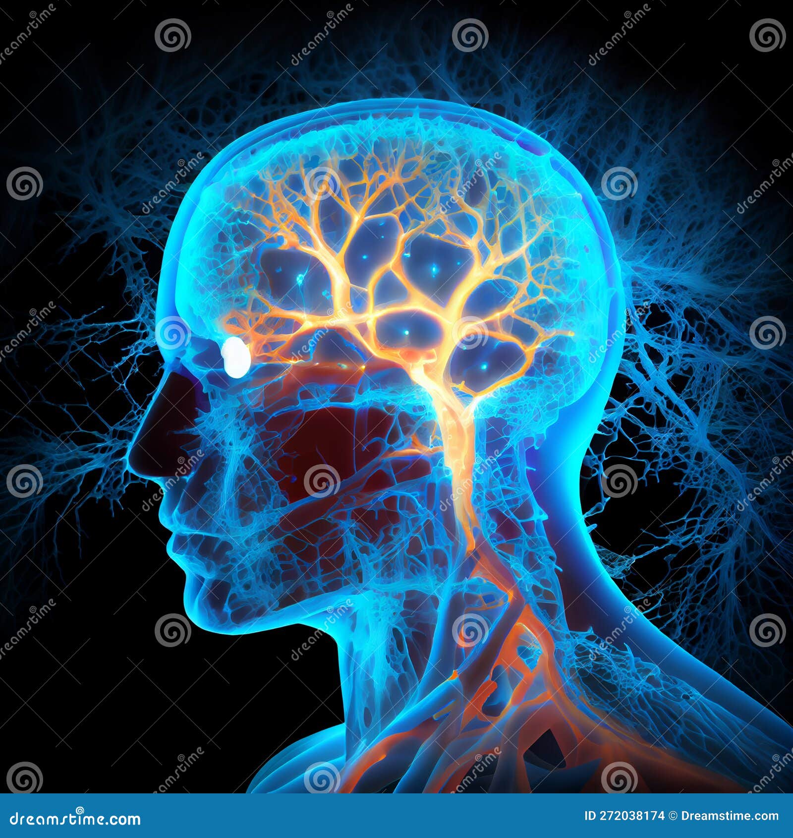 Human Brain. Inspiration and Creativity Stock Illustration ...