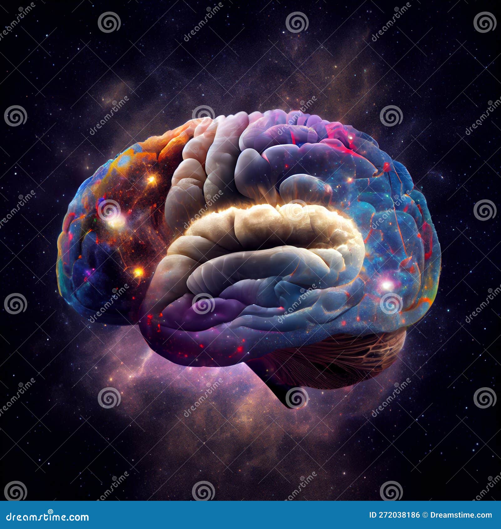 Human Brain. Inspiration and Creativity Stock Illustration ...