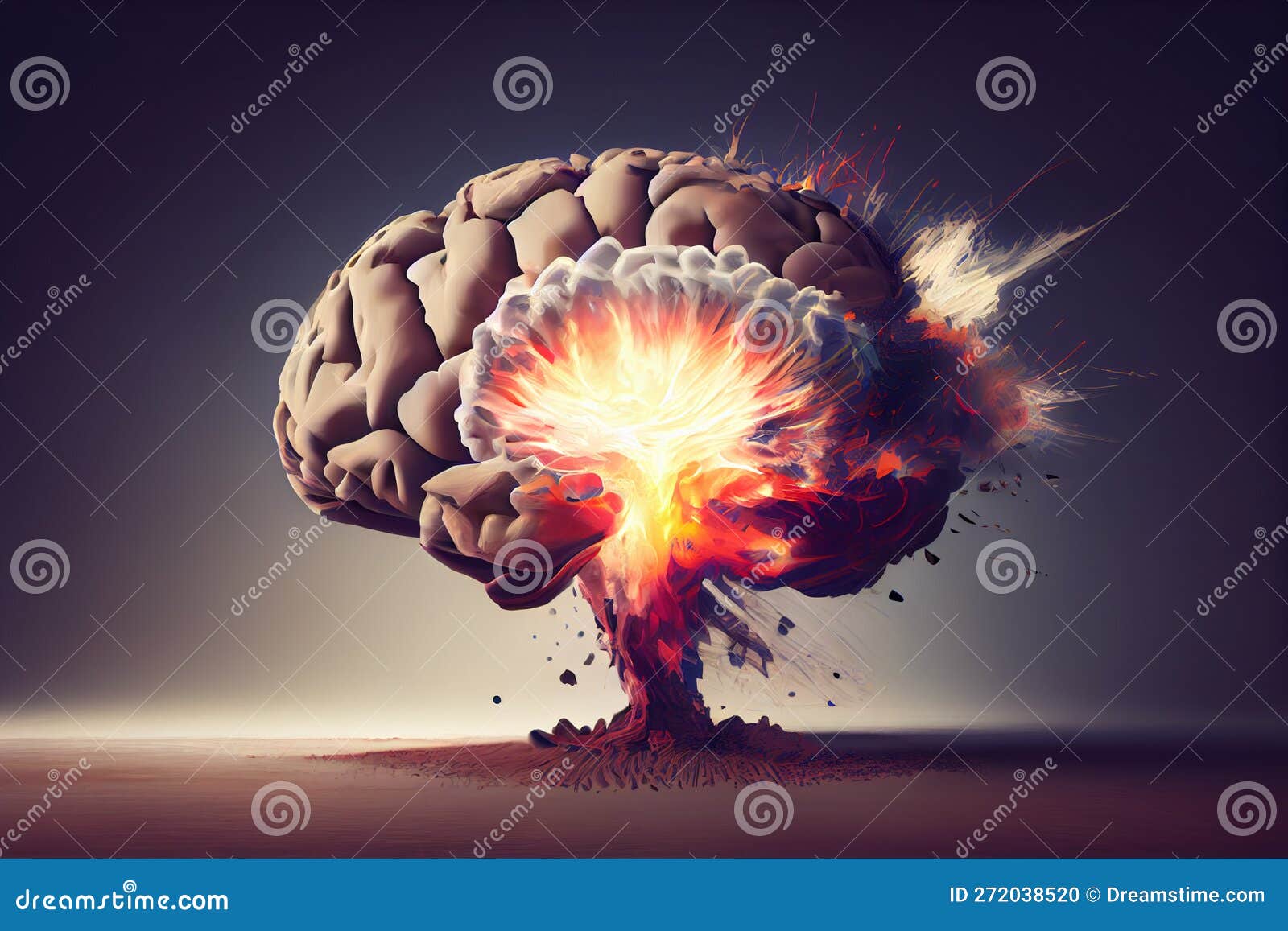 Human Brain. Inspiration and Creativity Stock Illustration ...
