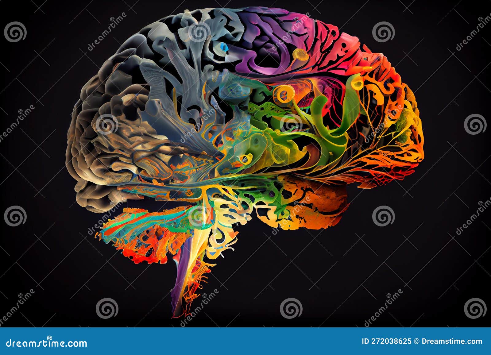 Human Brain. Inspiration and Creativity Stock Illustration ...