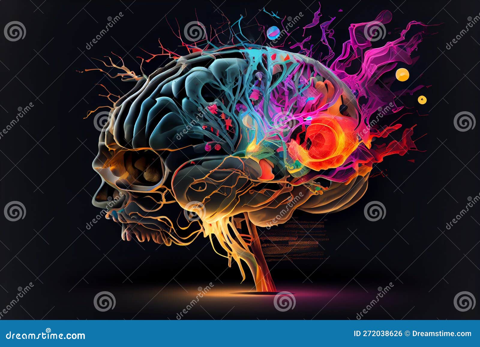 Human Brain. Inspiration and Creativity Stock Illustration ...