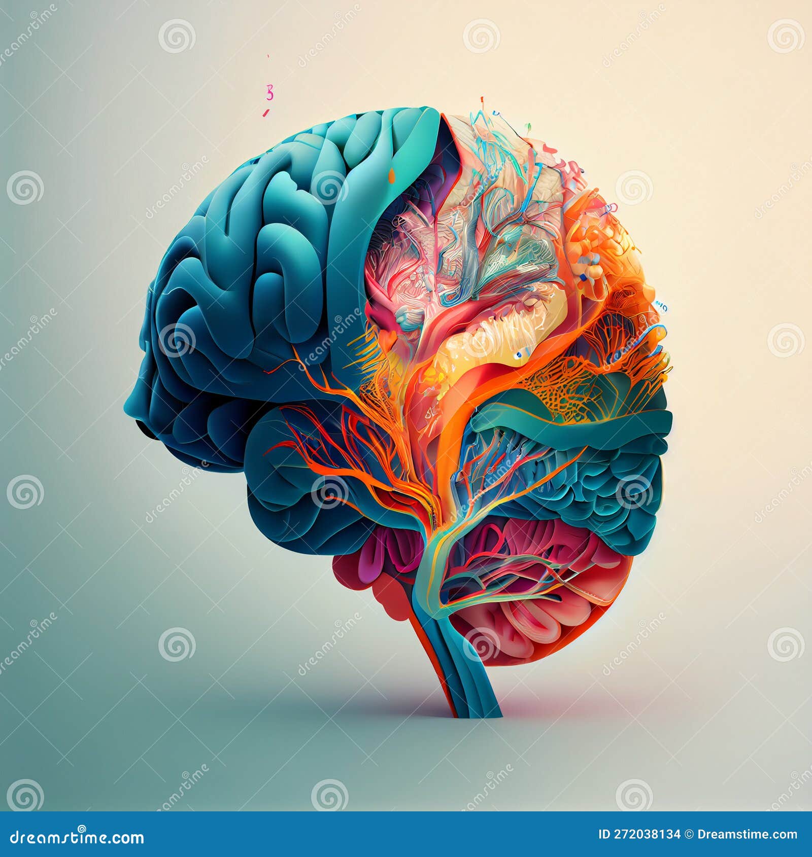 Human Brain. Inspiration and Creativity Stock Illustration ...