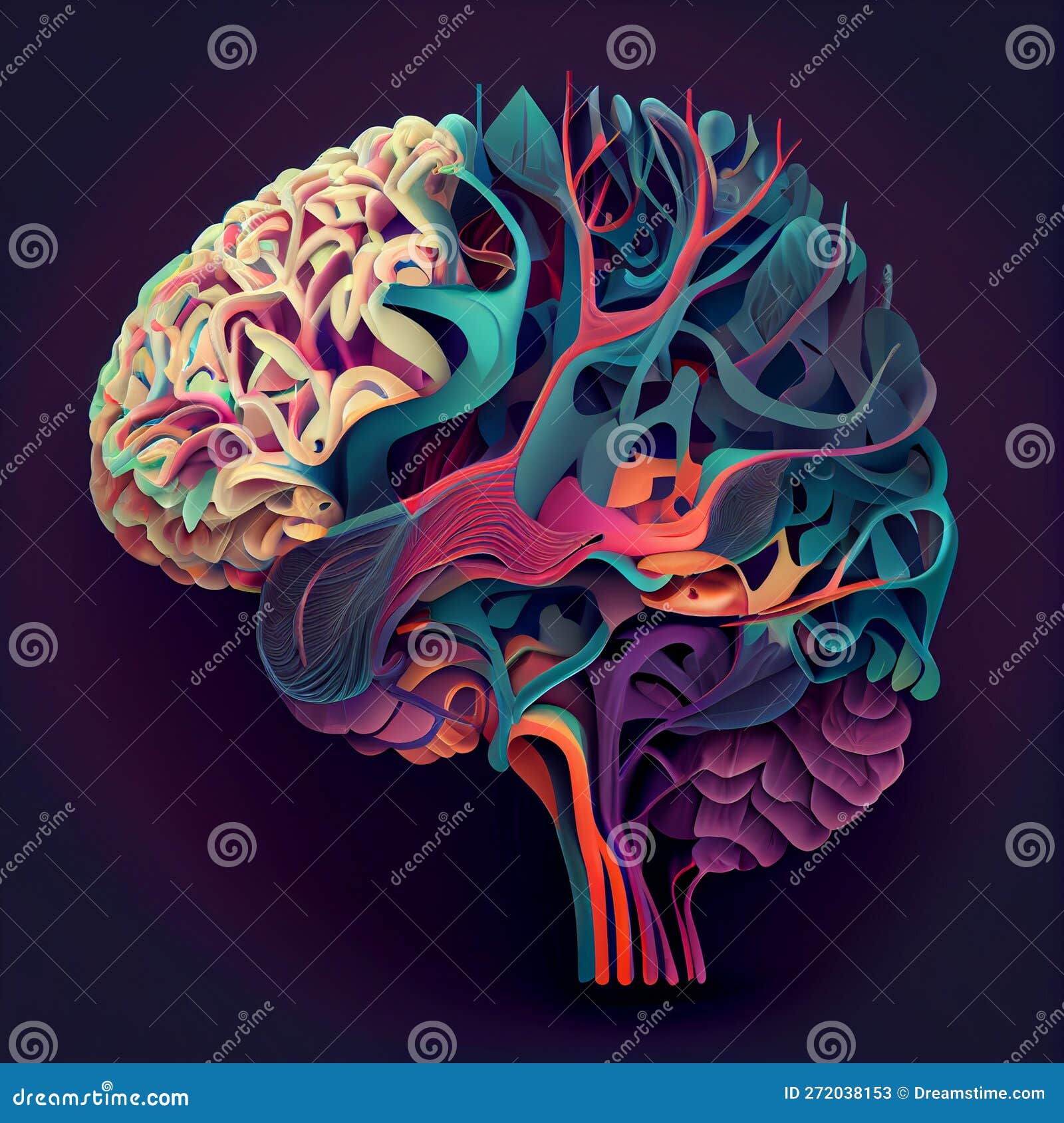 Human Brain. Inspiration and Creativity Stock Illustration ...