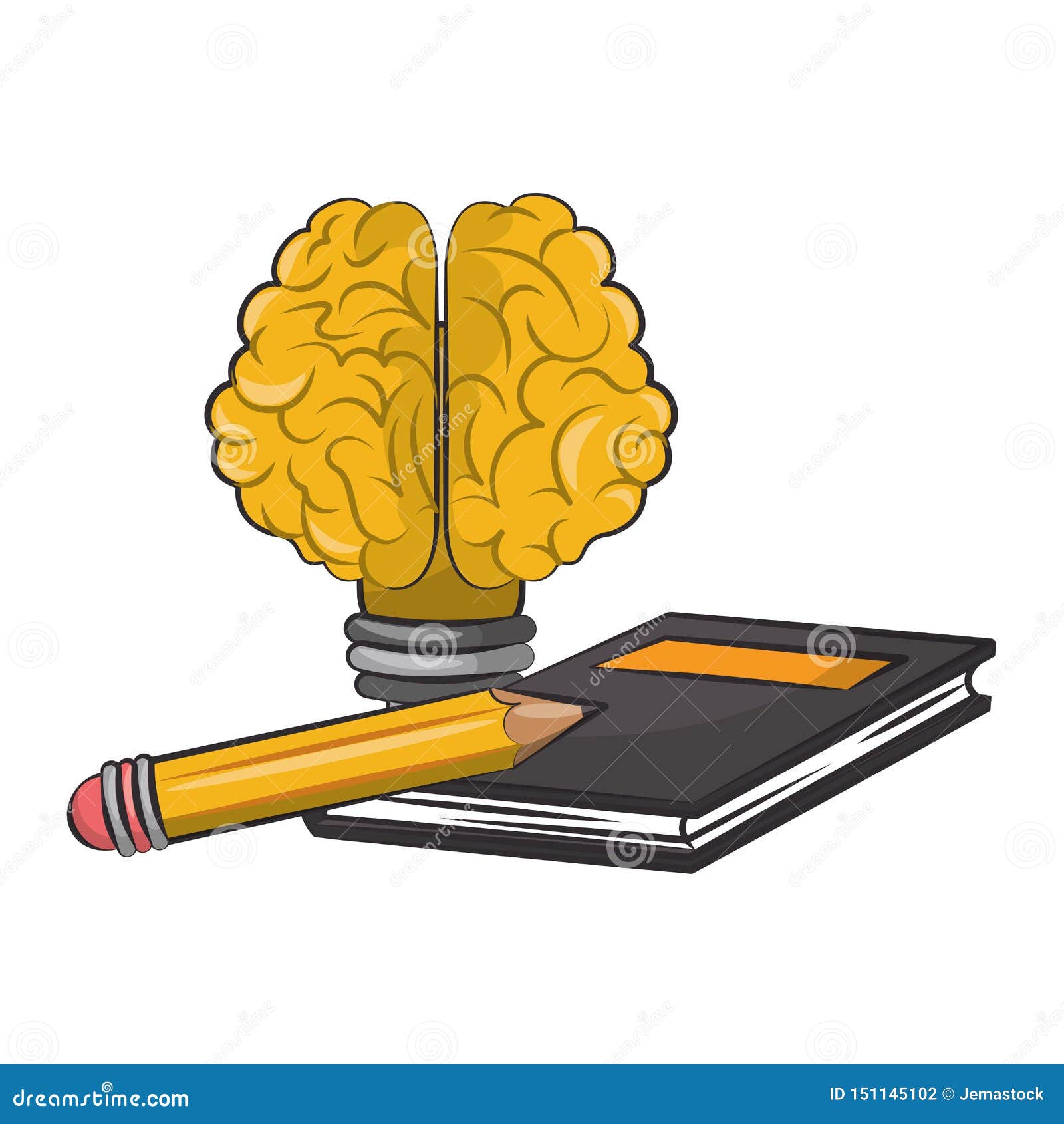 Human Brain Intelligence and Creativity Cartoons Stock Vector ...