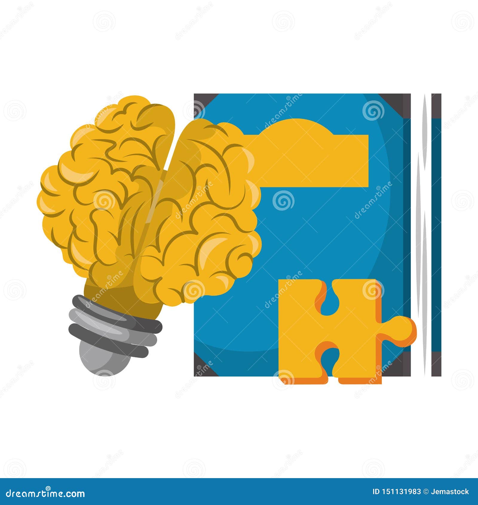 Human Brain Intelligence and Creativity Cartoons Stock Vector ...